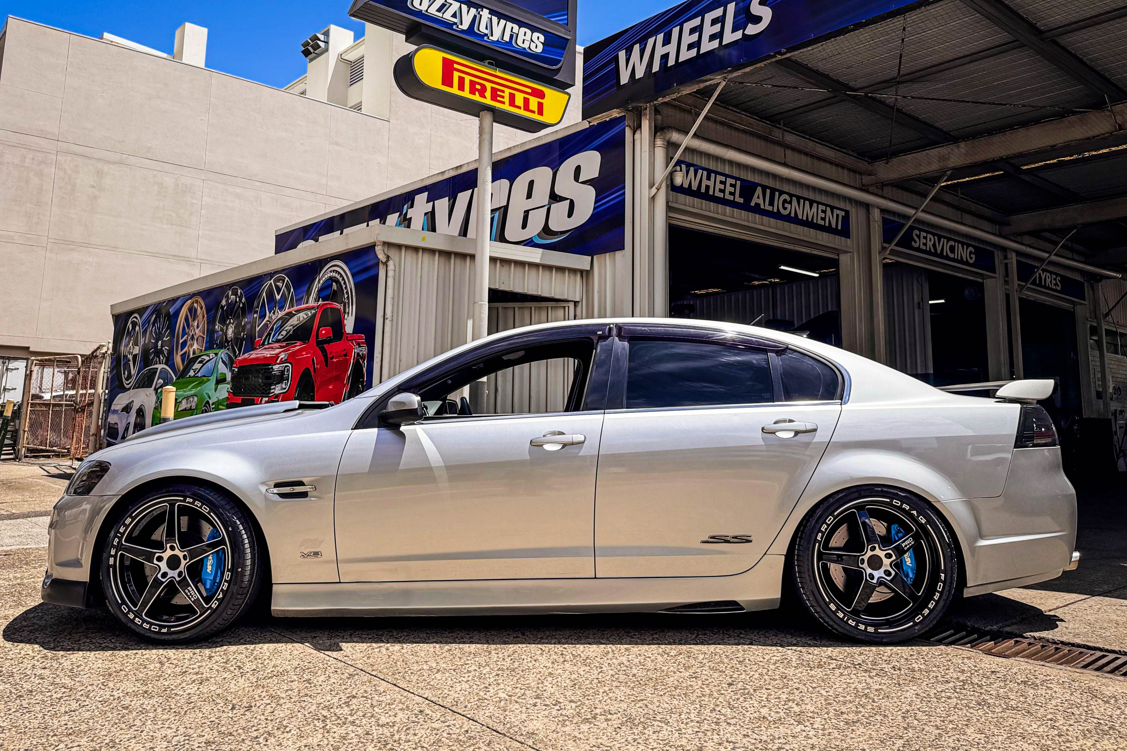 holden commodore pro drag pd1 black lip wheel #18282