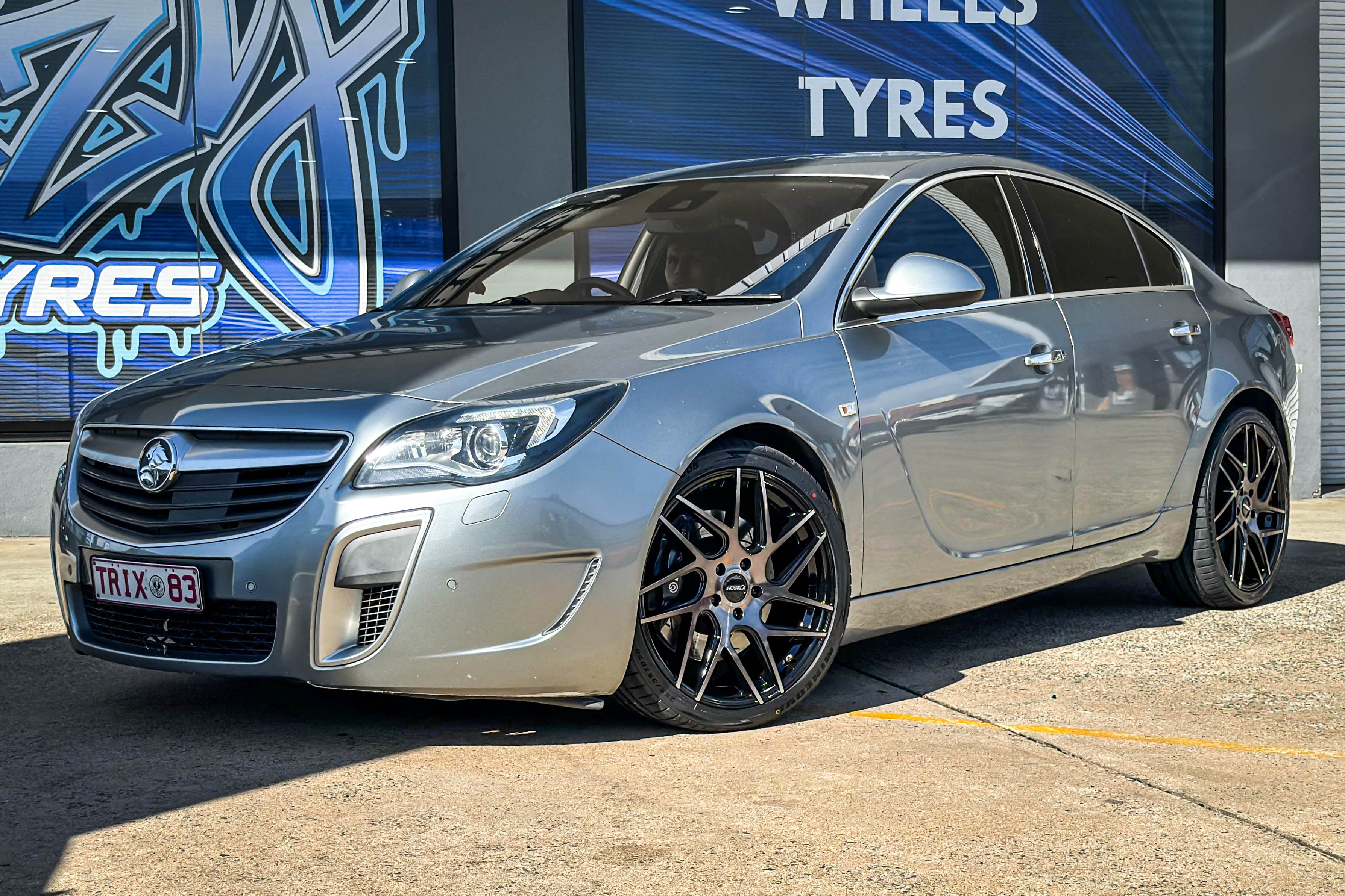 HOLDEN INSIGNIA HUSSLA SAVAGE GLOSS BLACK DARK TINT Wheel #18308