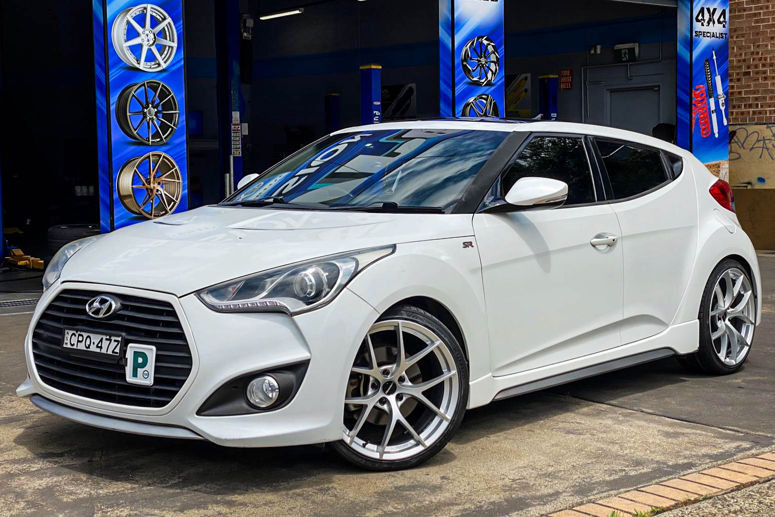 hyundai veloster hussla forged b5 diamond silver wheel #18313
