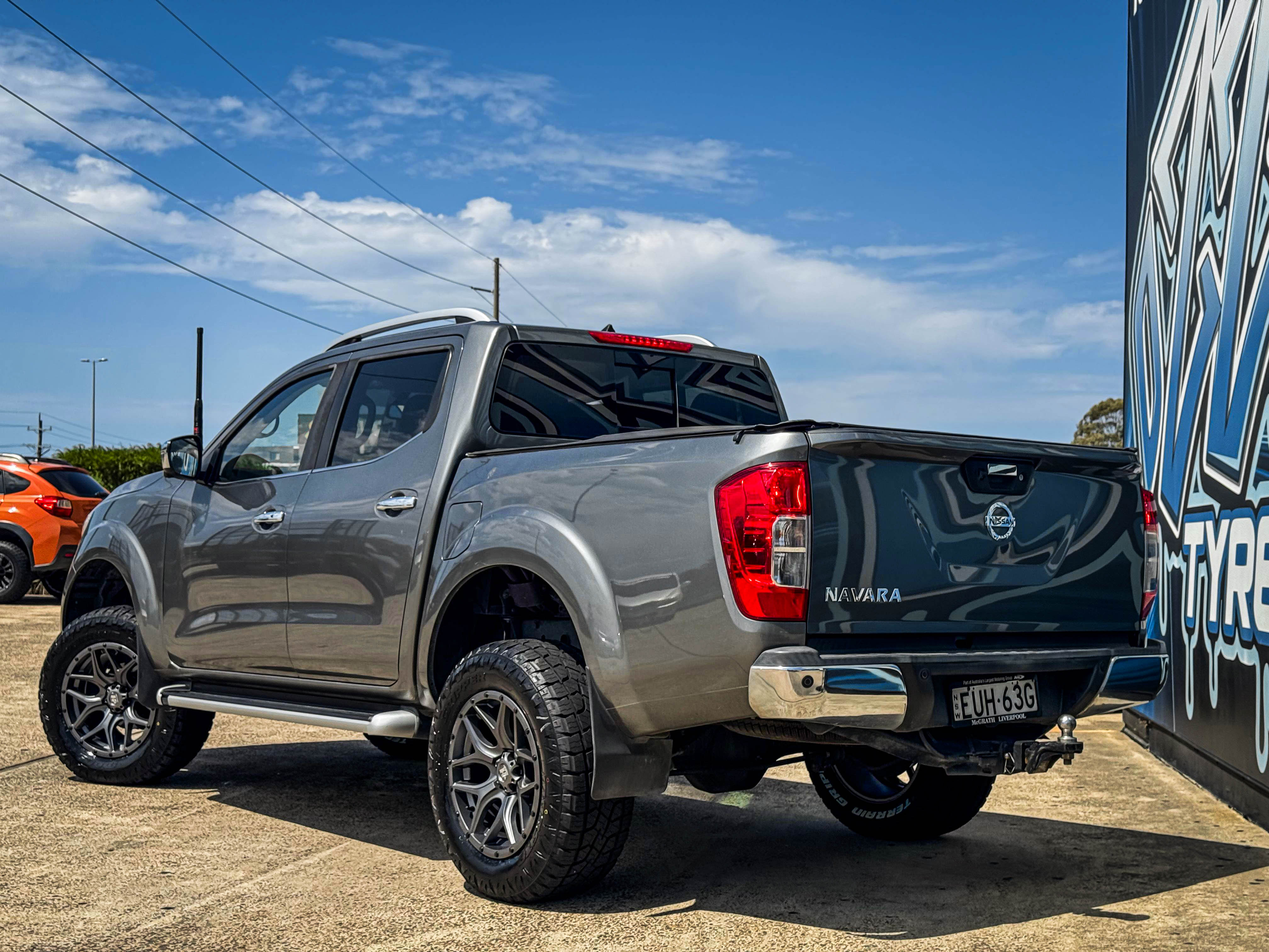 nissan navara hussla beretta matte grey wheel #18322