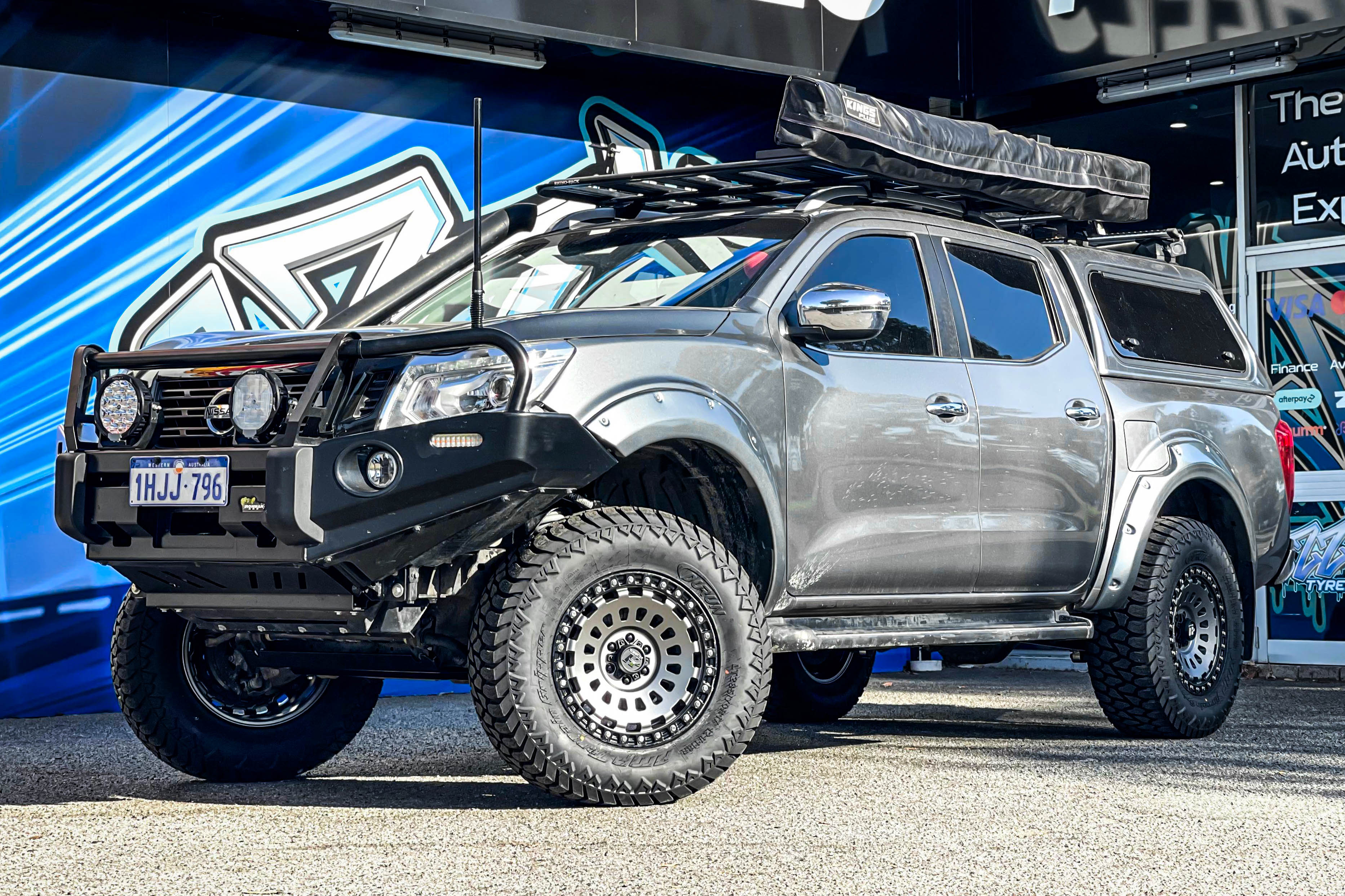 nissan navara hussla strikeforce matte grey wheel #18323