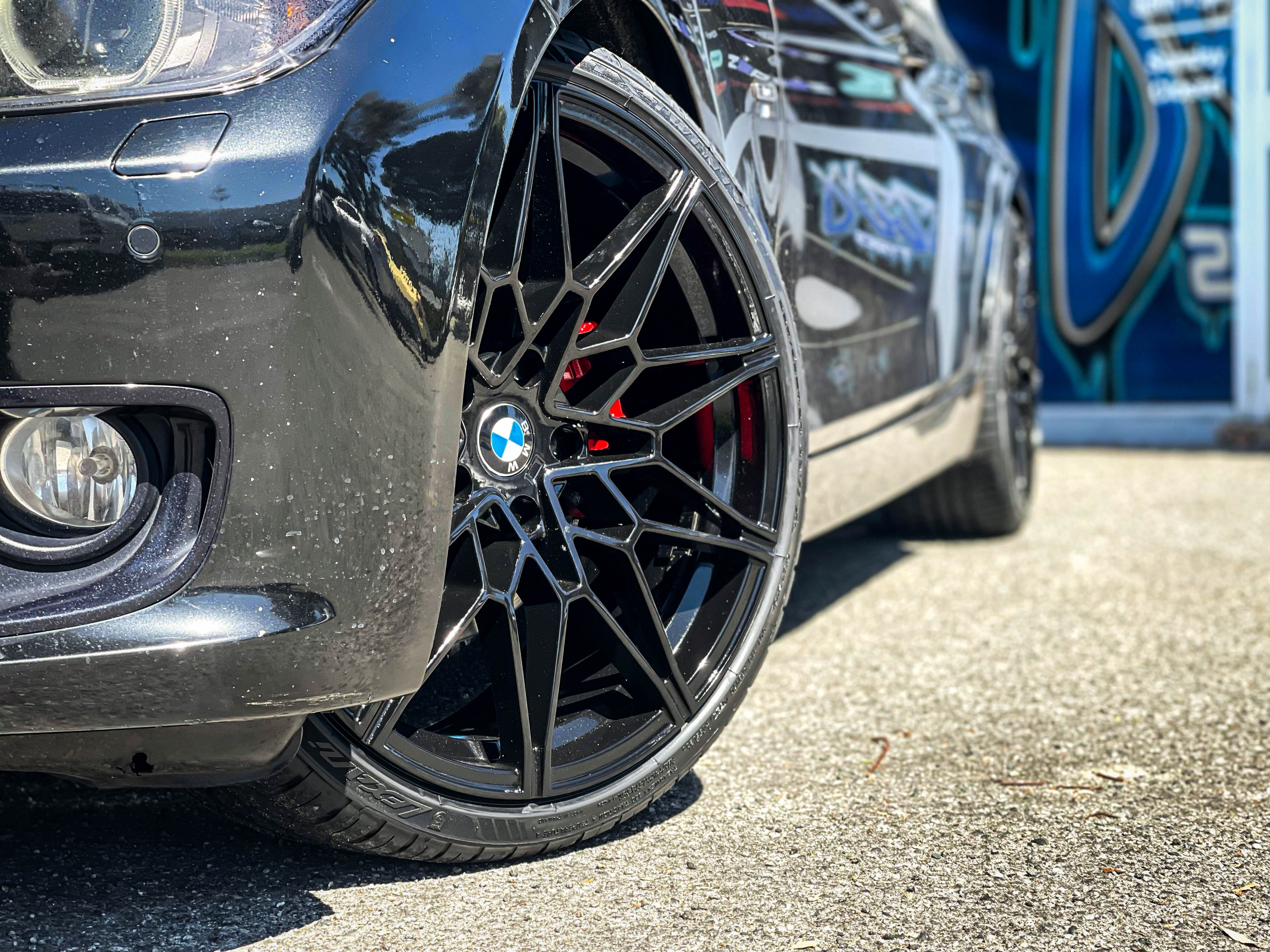 bmw 3 series euro spec replica web 877 gloss black wheel #18336
