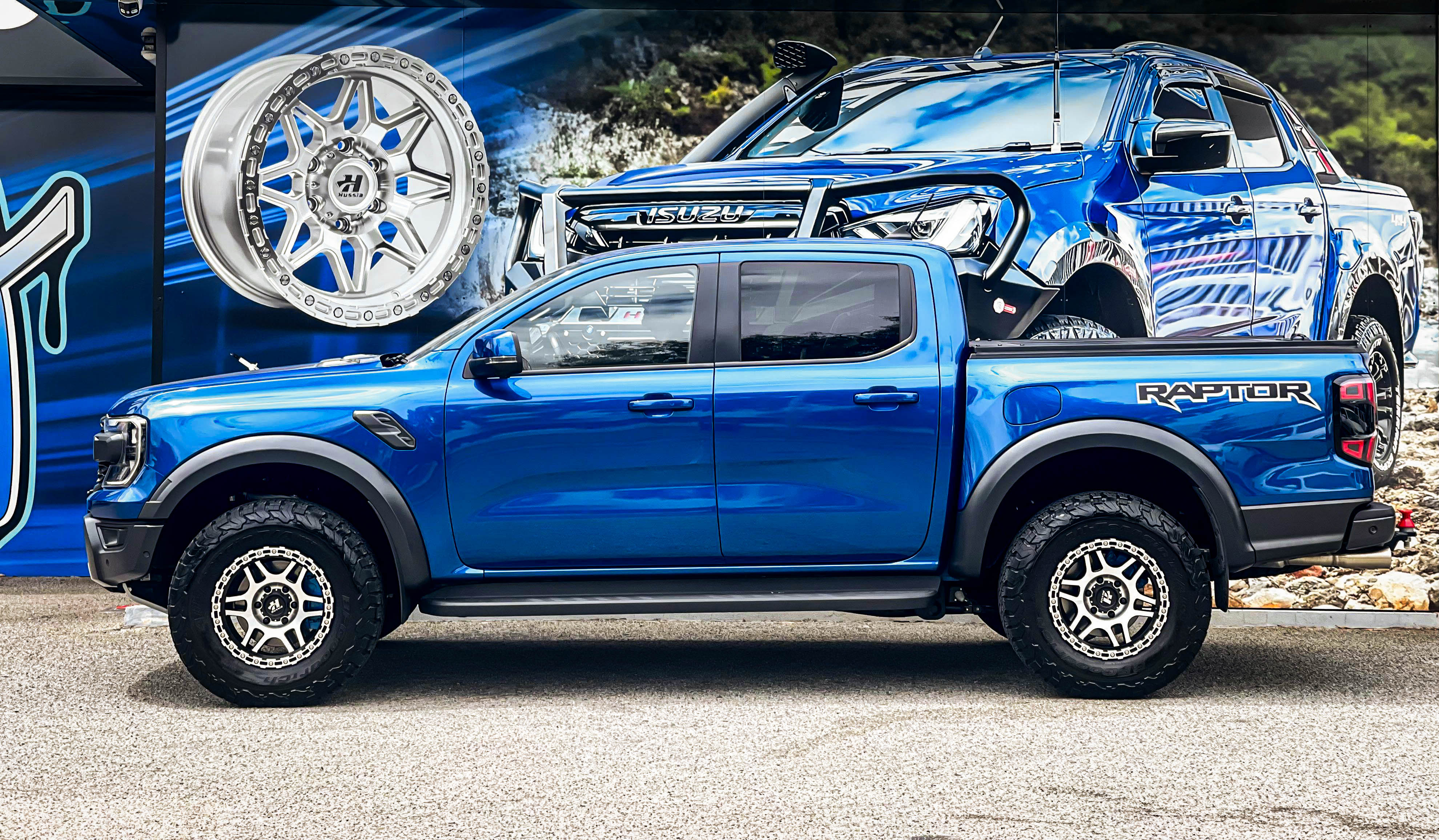 ford ranger raptor hussla terror machined wheel #18364