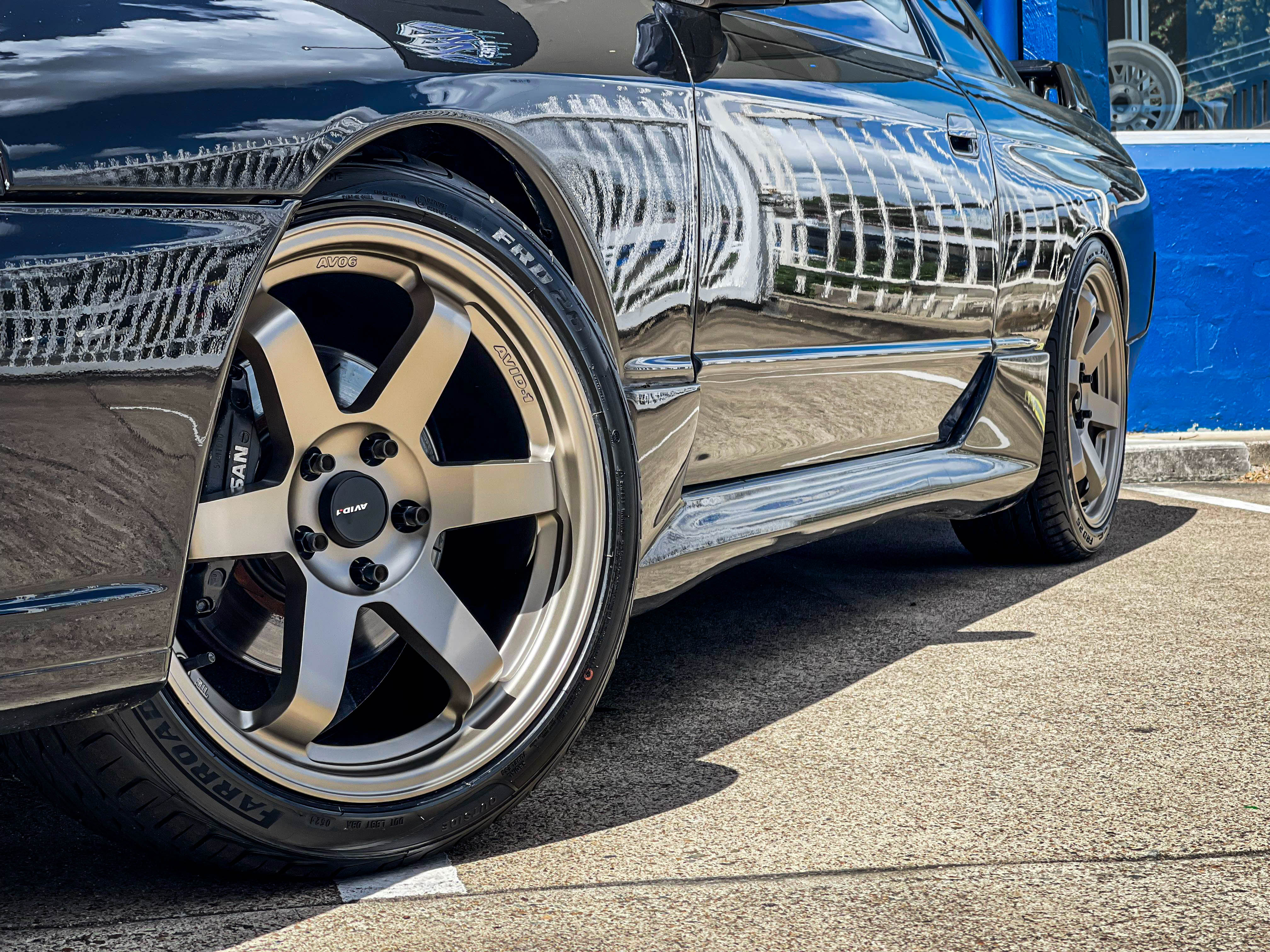 nissan skyline avid av-06 matte bronze wheel #18468