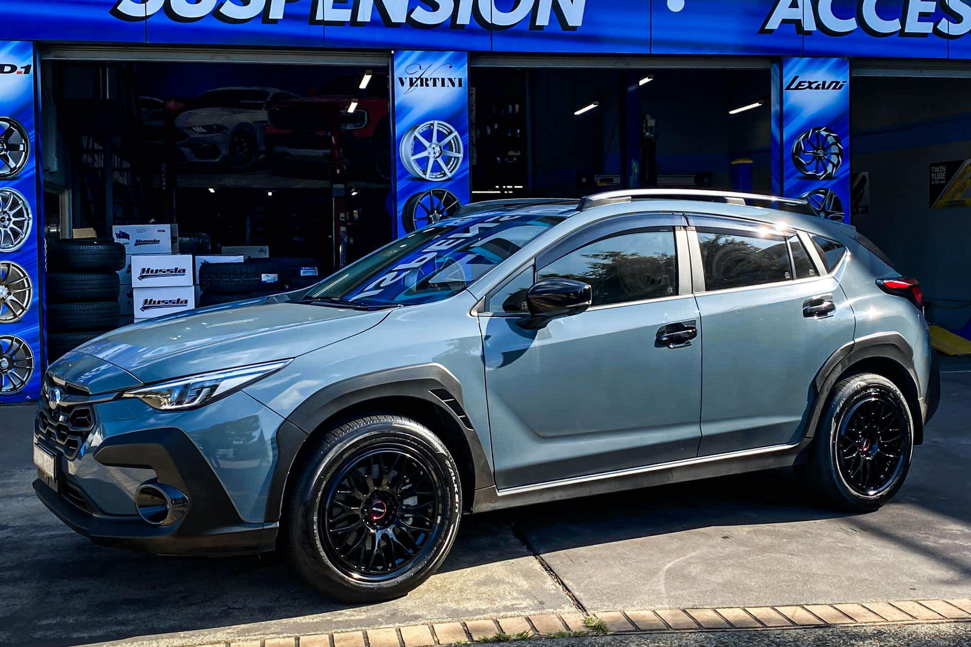 subaru crosstrek avid av-44 gloss black wheel #18509