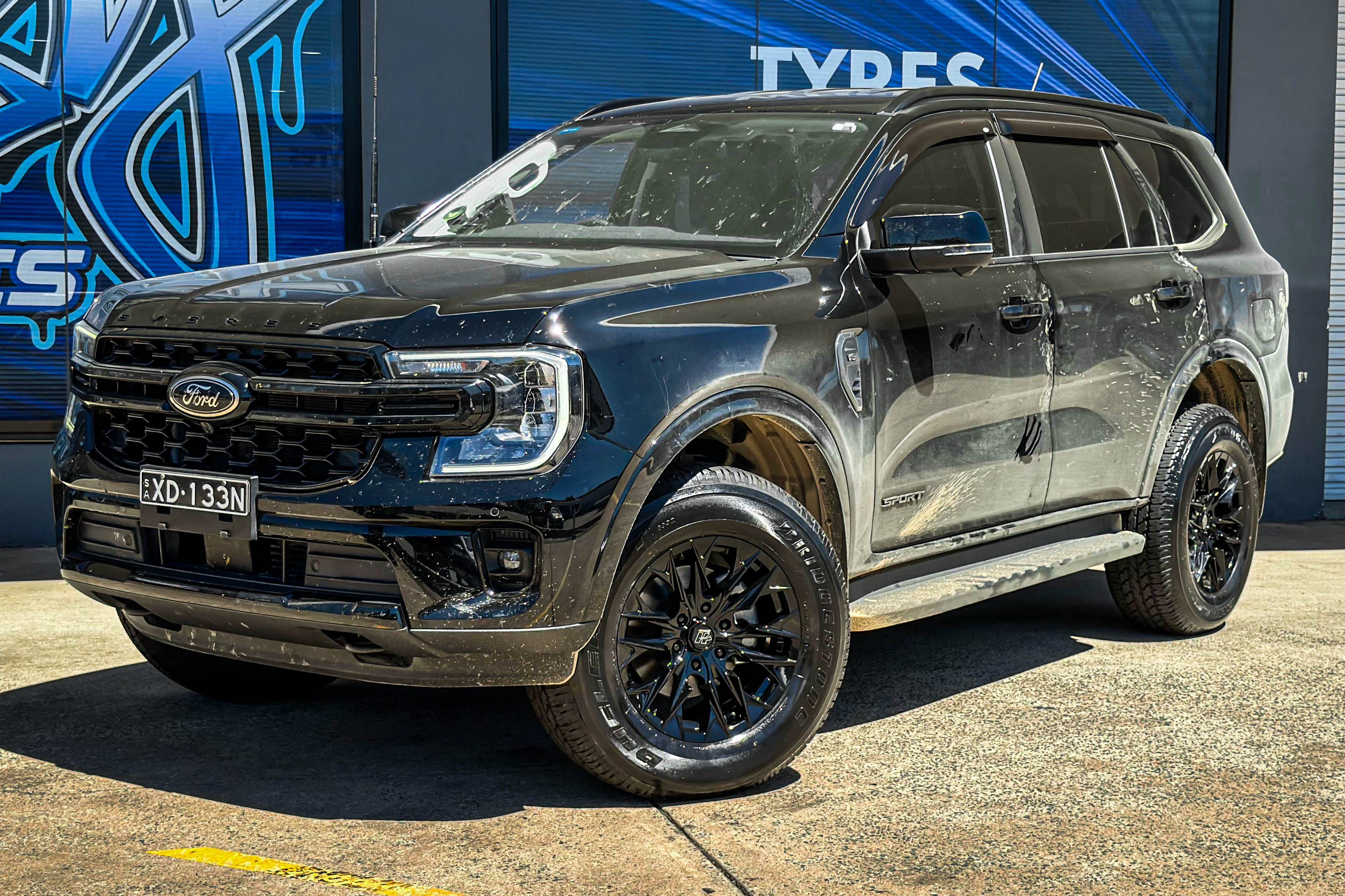 ford everest hussla phantom gloss black wheel #18522