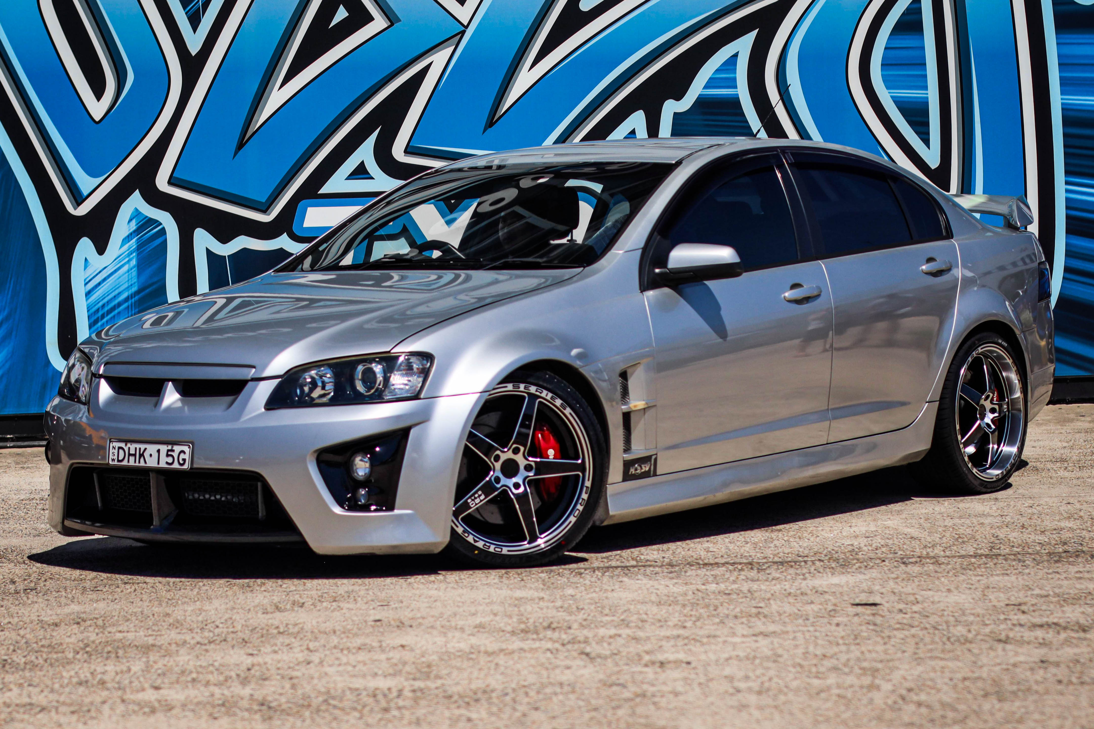 holden hsv clubsport pro drag pd1 black lip wheel #18529