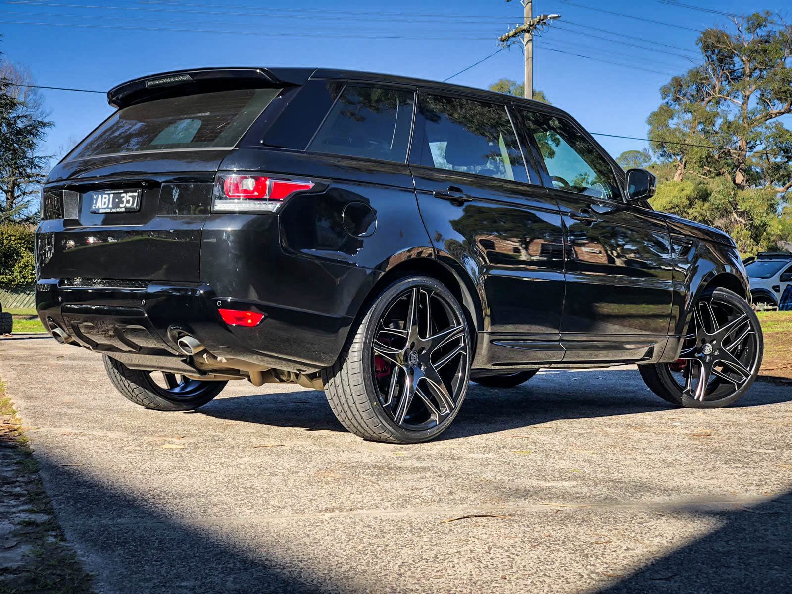 Land rover range rove lexani bavaria gloss black milled accents #1854