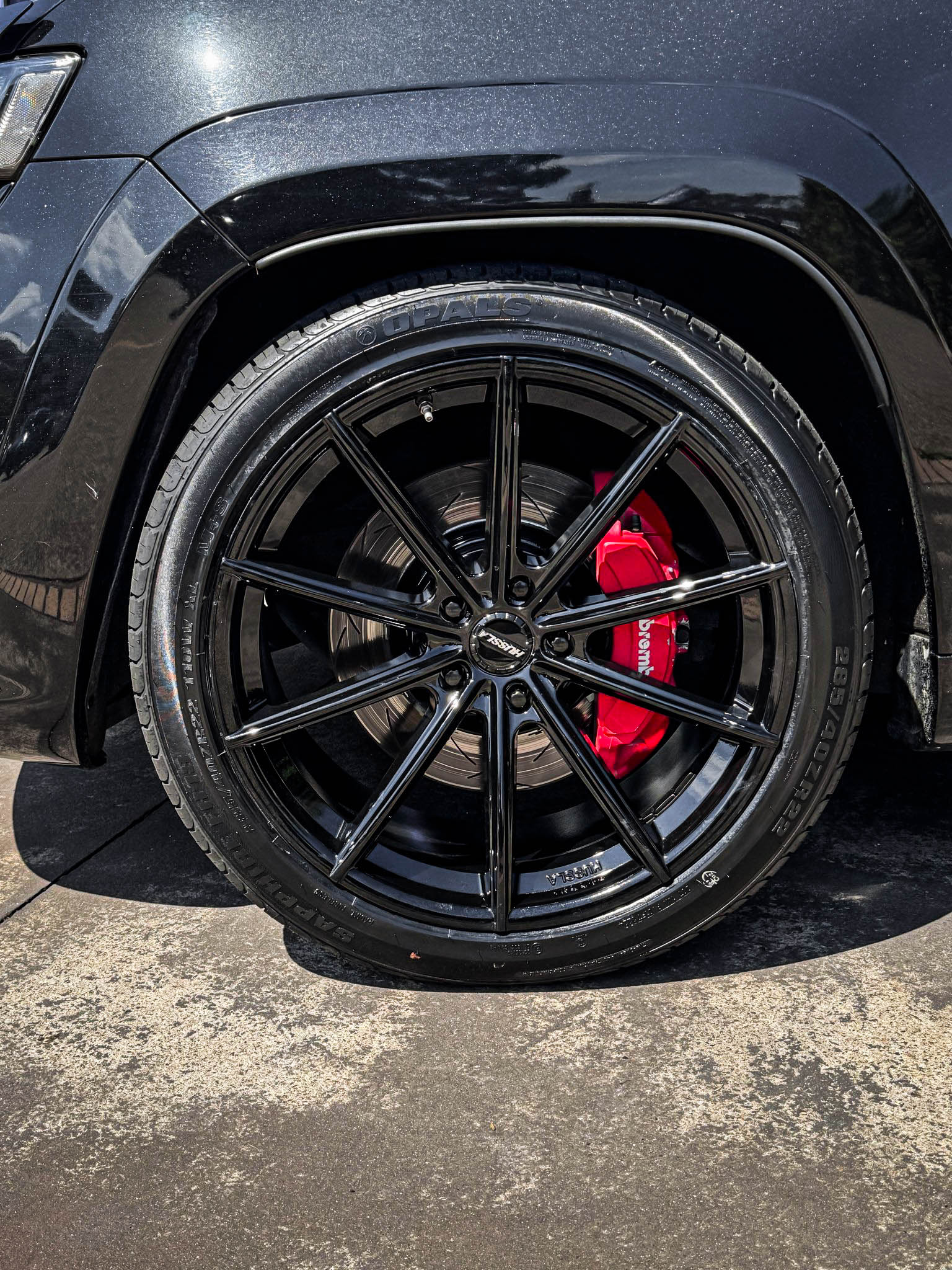 jeep grand cherokee hussla moz gloss black wheel #18554