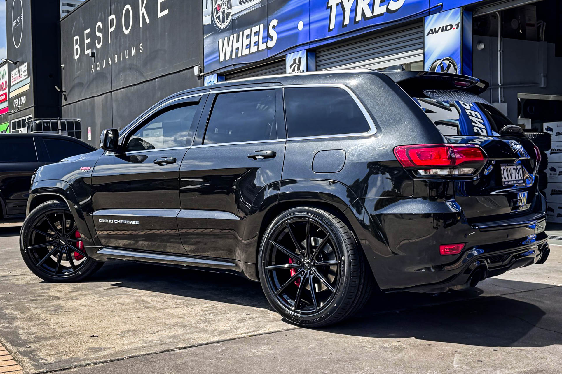 jeep grand cherokee hussla moz gloss black wheel #18554