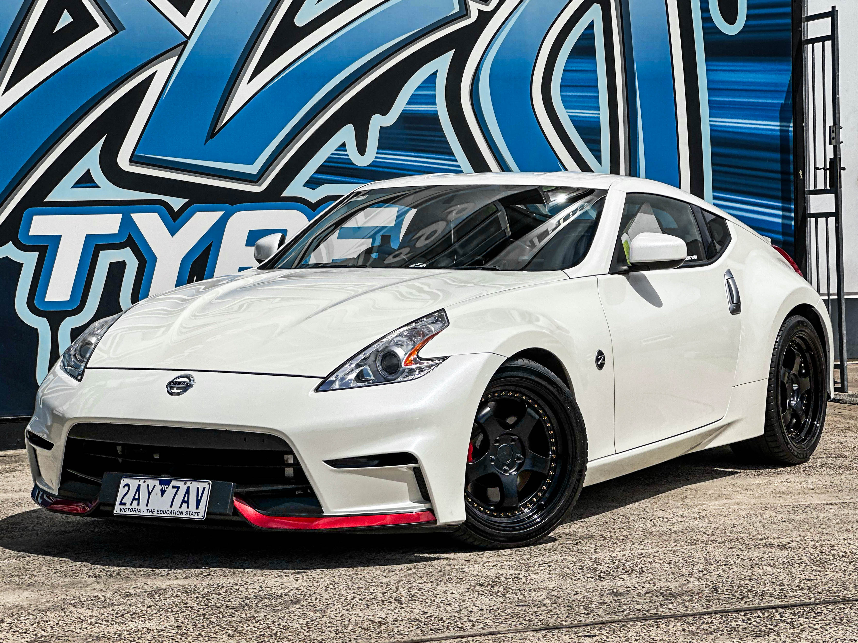 NISSAN FAIRLADY Z HUSSLA ZEN MATTE BLACK GOLD RIVETS GLOSS BLACK LIP ...