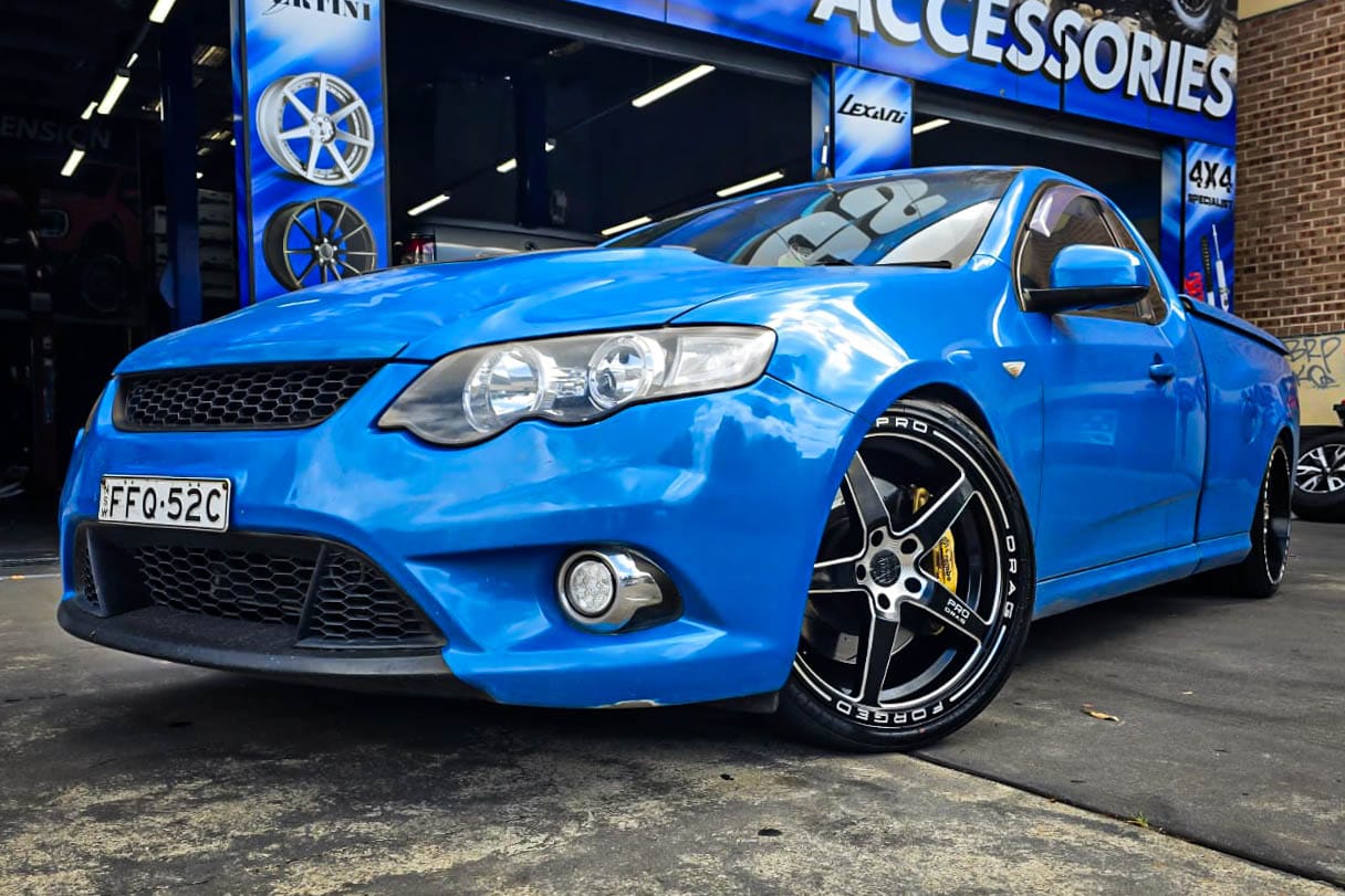 ford falcon ute pro drag pd1 black lip wheel #18573