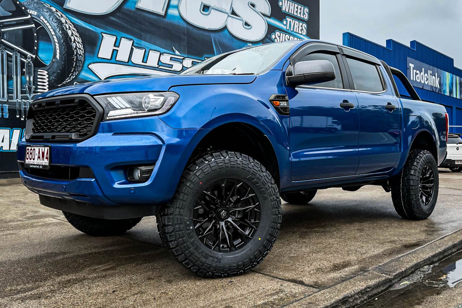 ford ranger hussla phantom gloss black wheel #18604