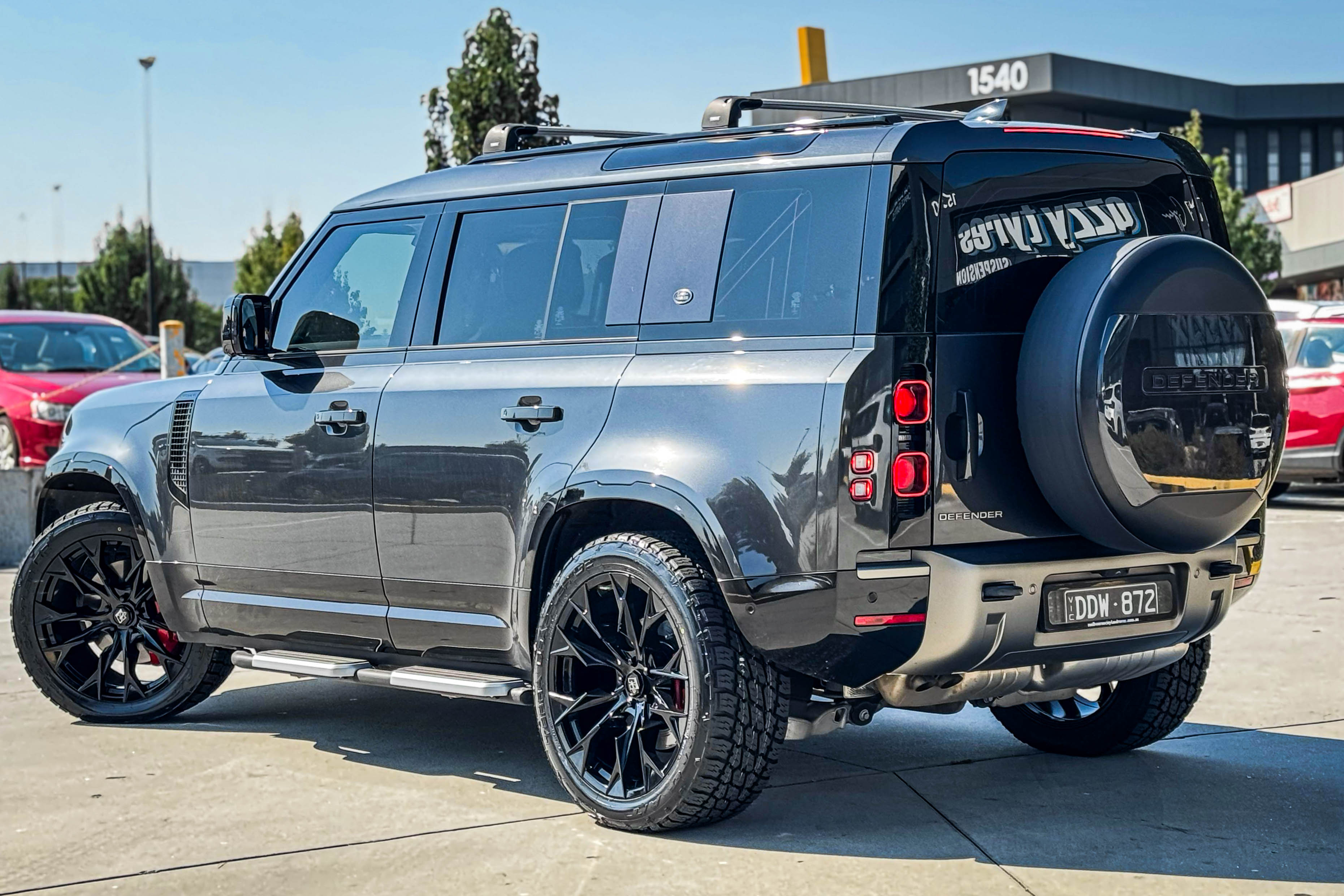 land rover defender hussla phantom gloss black wheel #18897