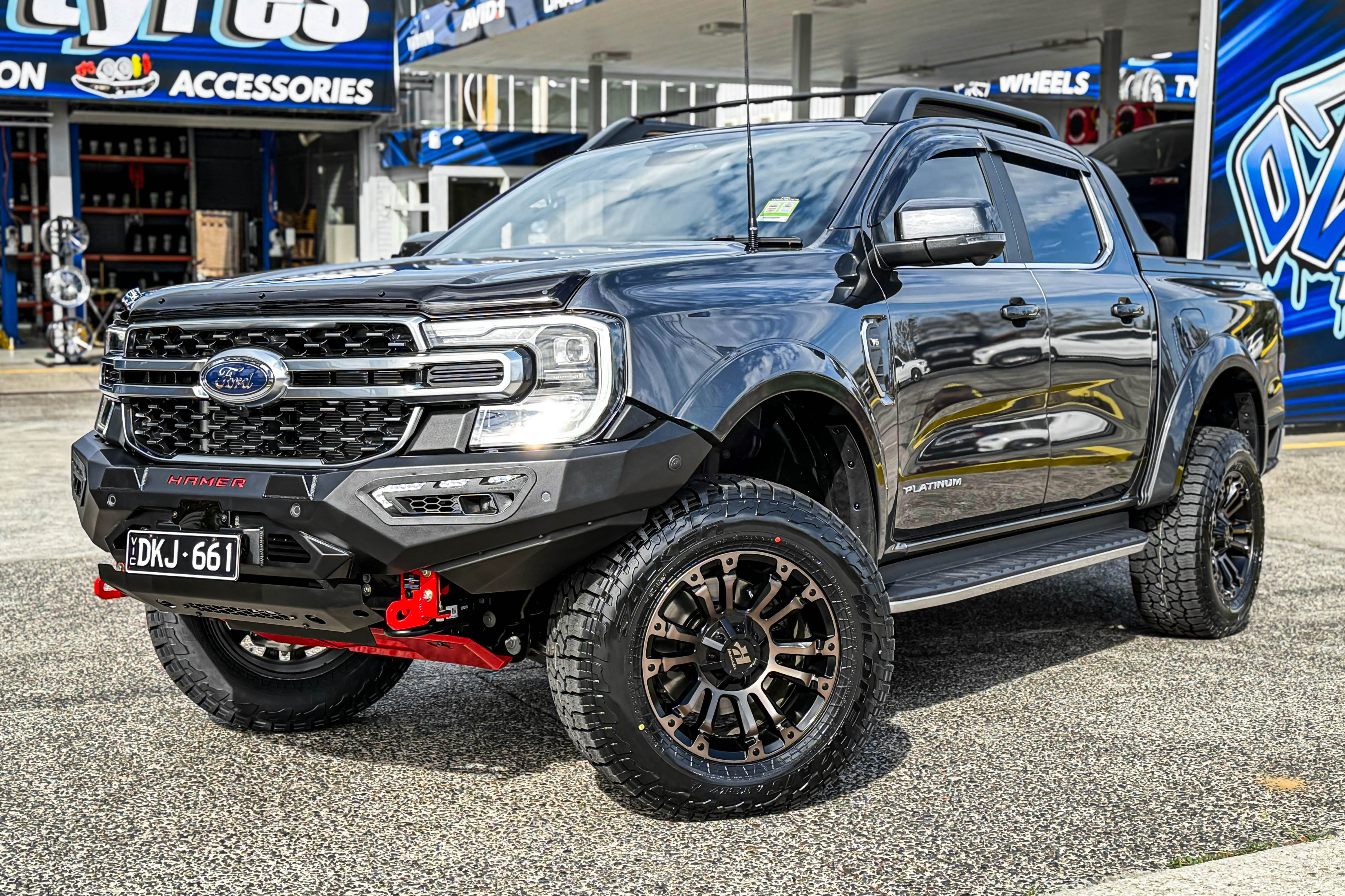 ford ranger hussla ambush bronze tint face wheel #18907