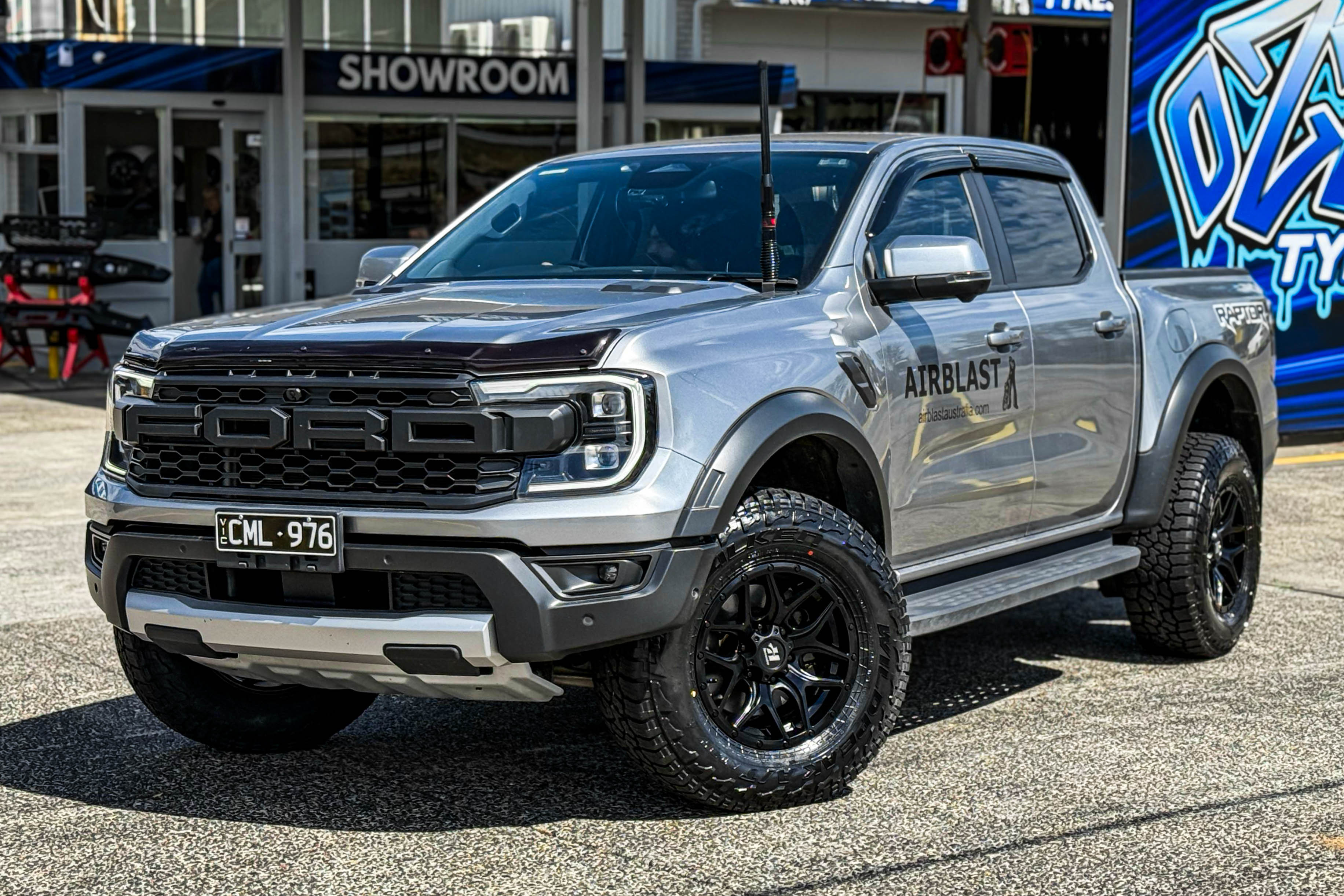 ford ranger raptor hussla beretta matte black wheel #18908