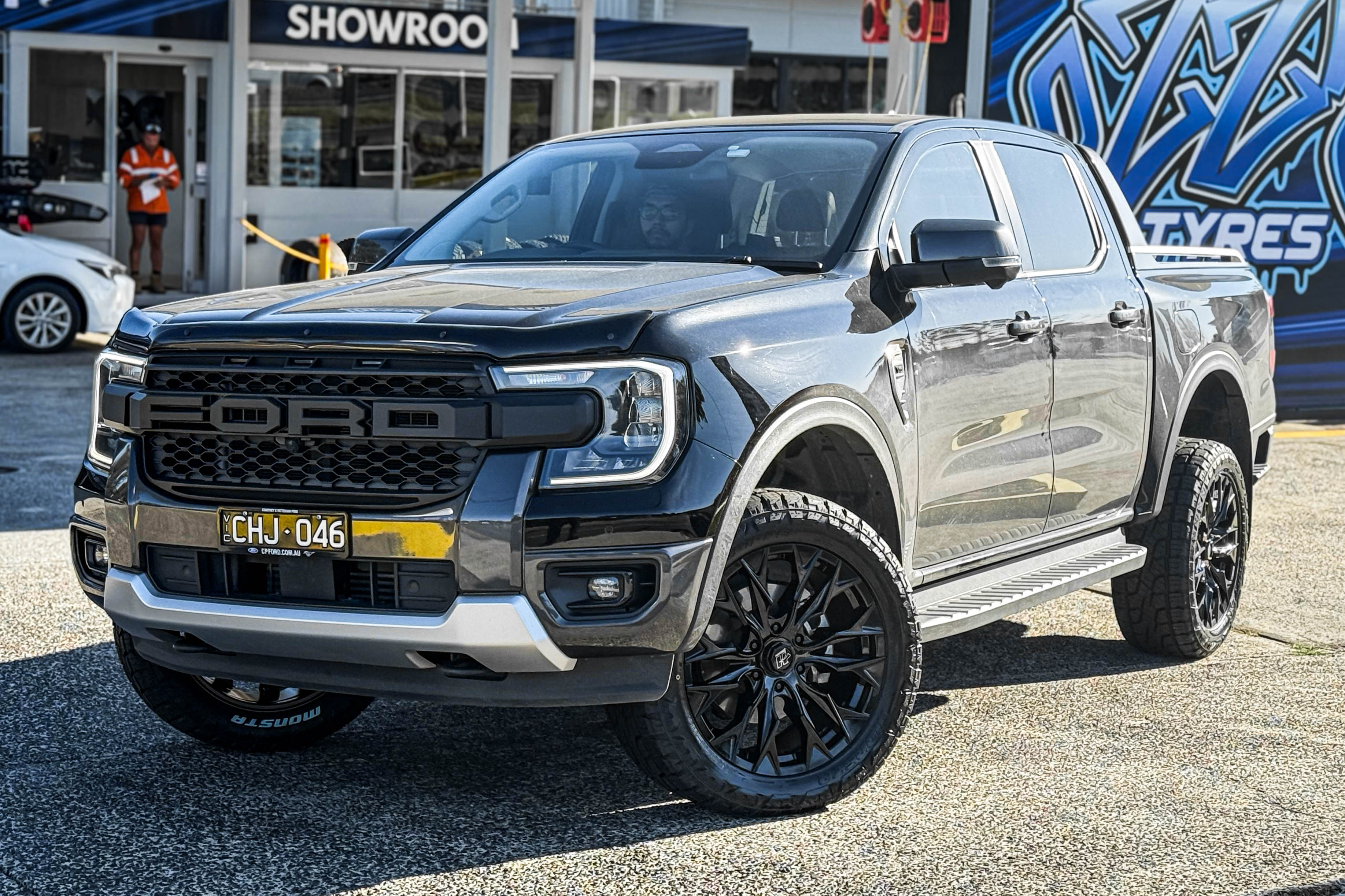 ford ranger hussla phantom gloss black wheel #18945