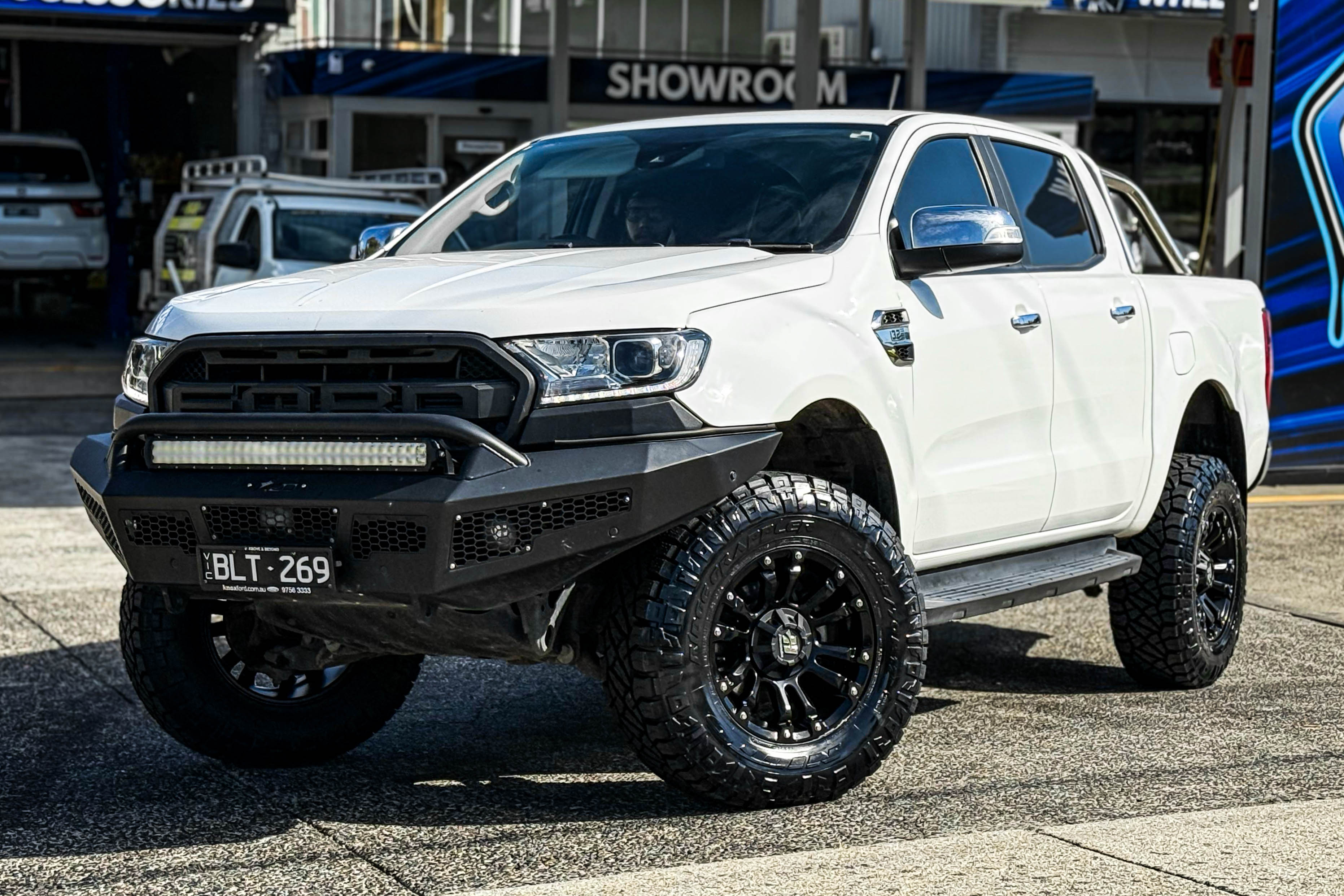 ford ranger hussla ambush matte black wheel #19018