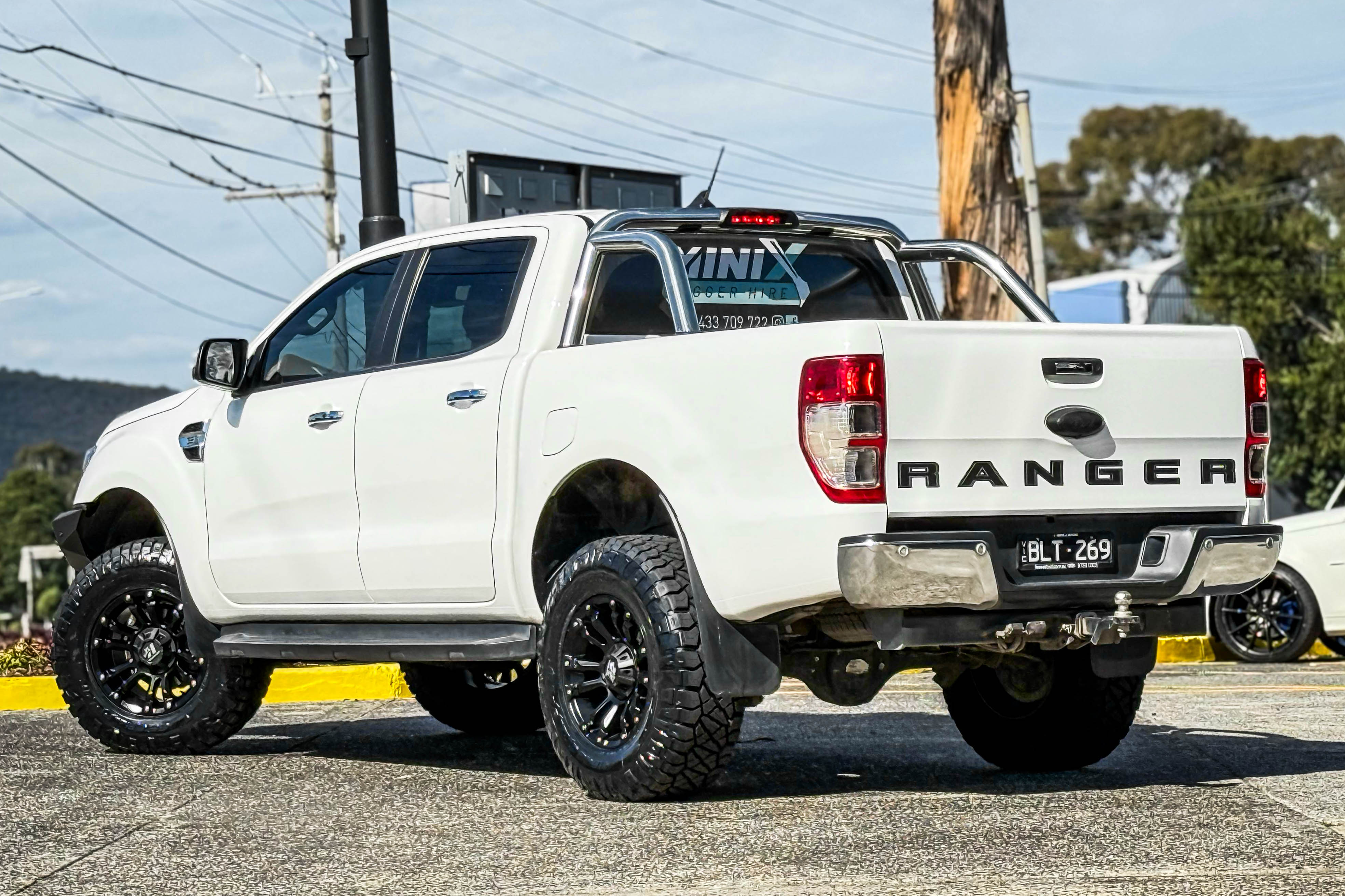 ford ranger hussla ambush matte black wheel #19018