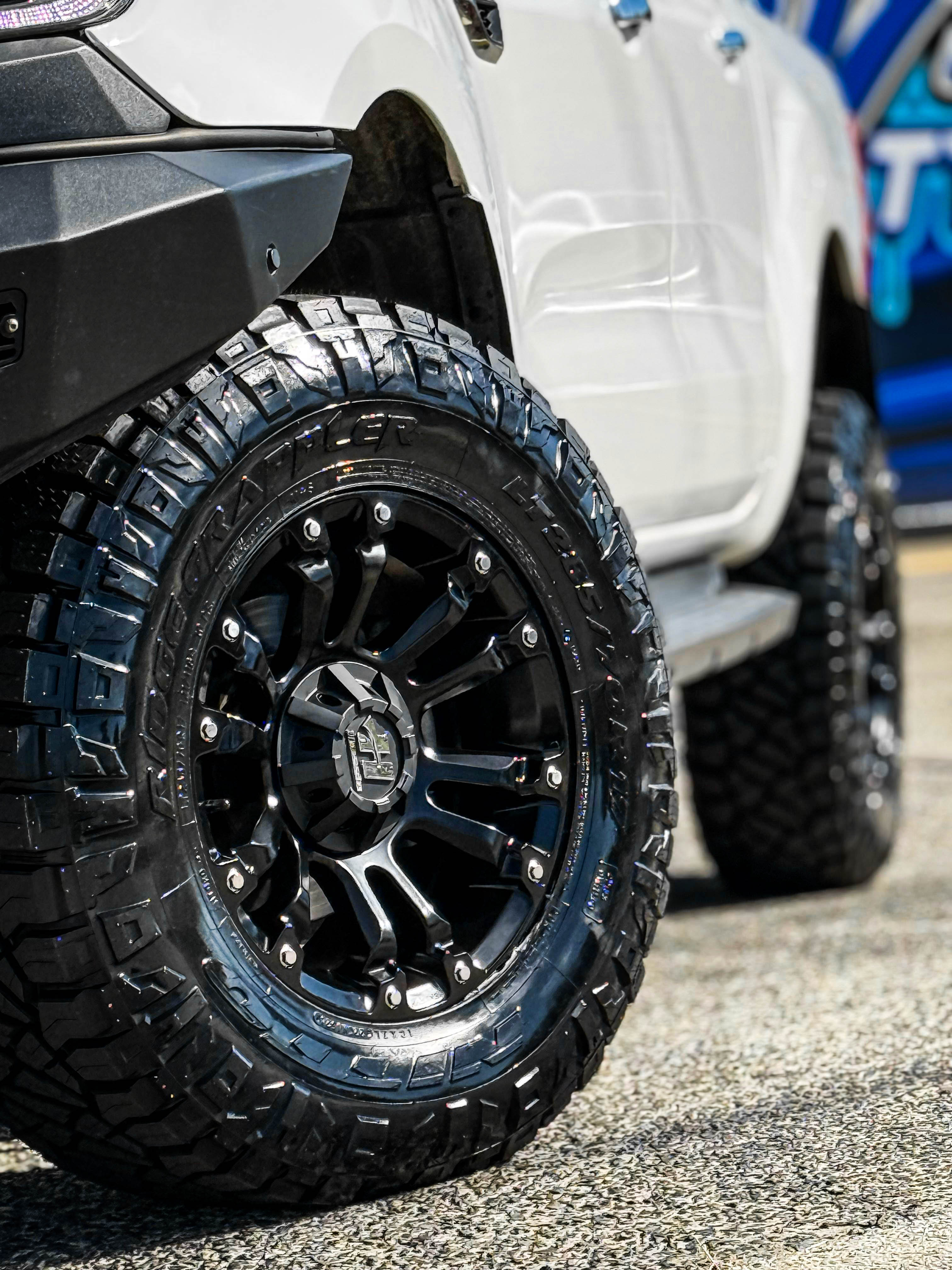 ford ranger hussla ambush matte black wheel #19018
