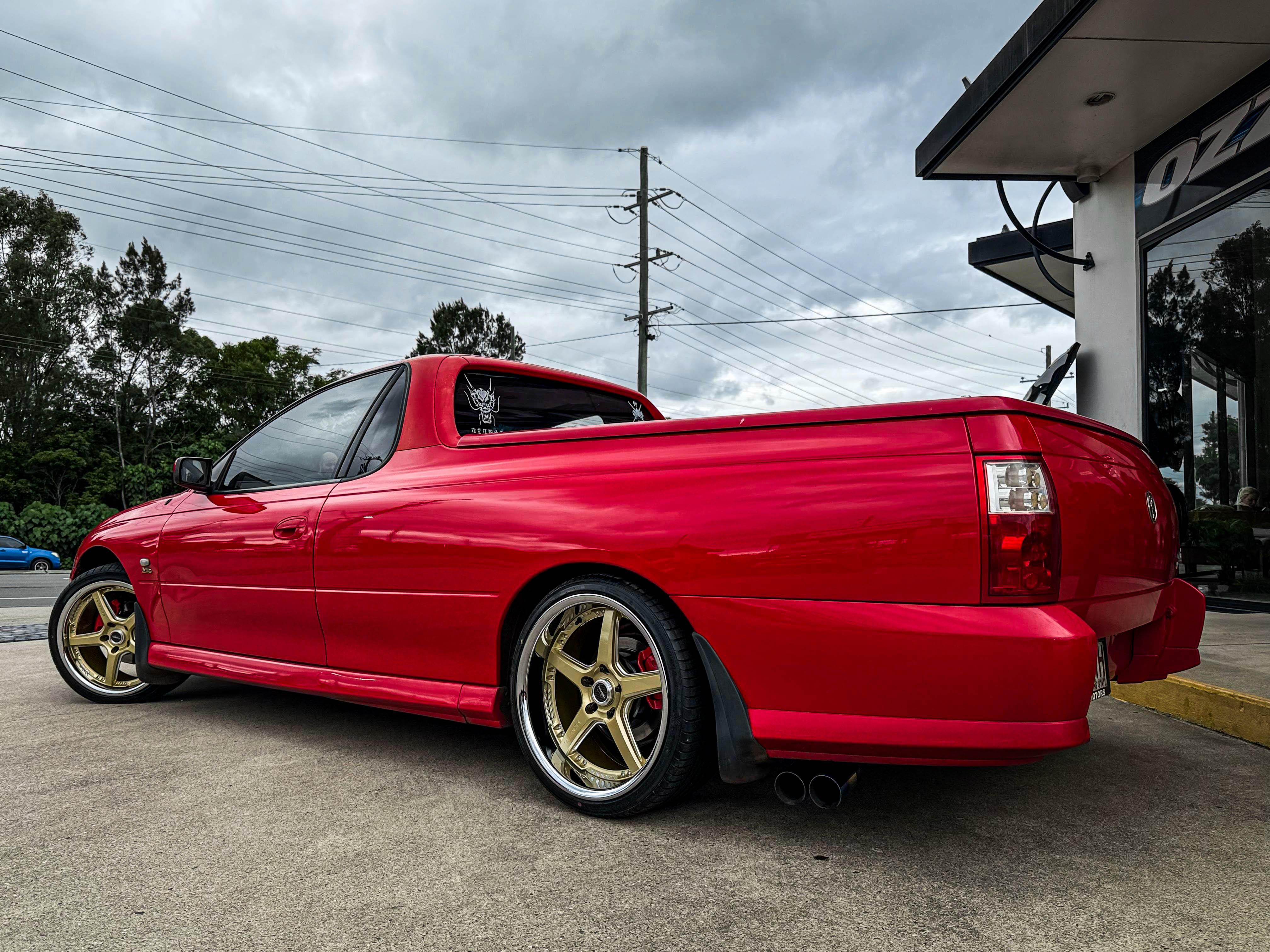 holden commodore ute vertini drift gold chrome lip wheel #19080