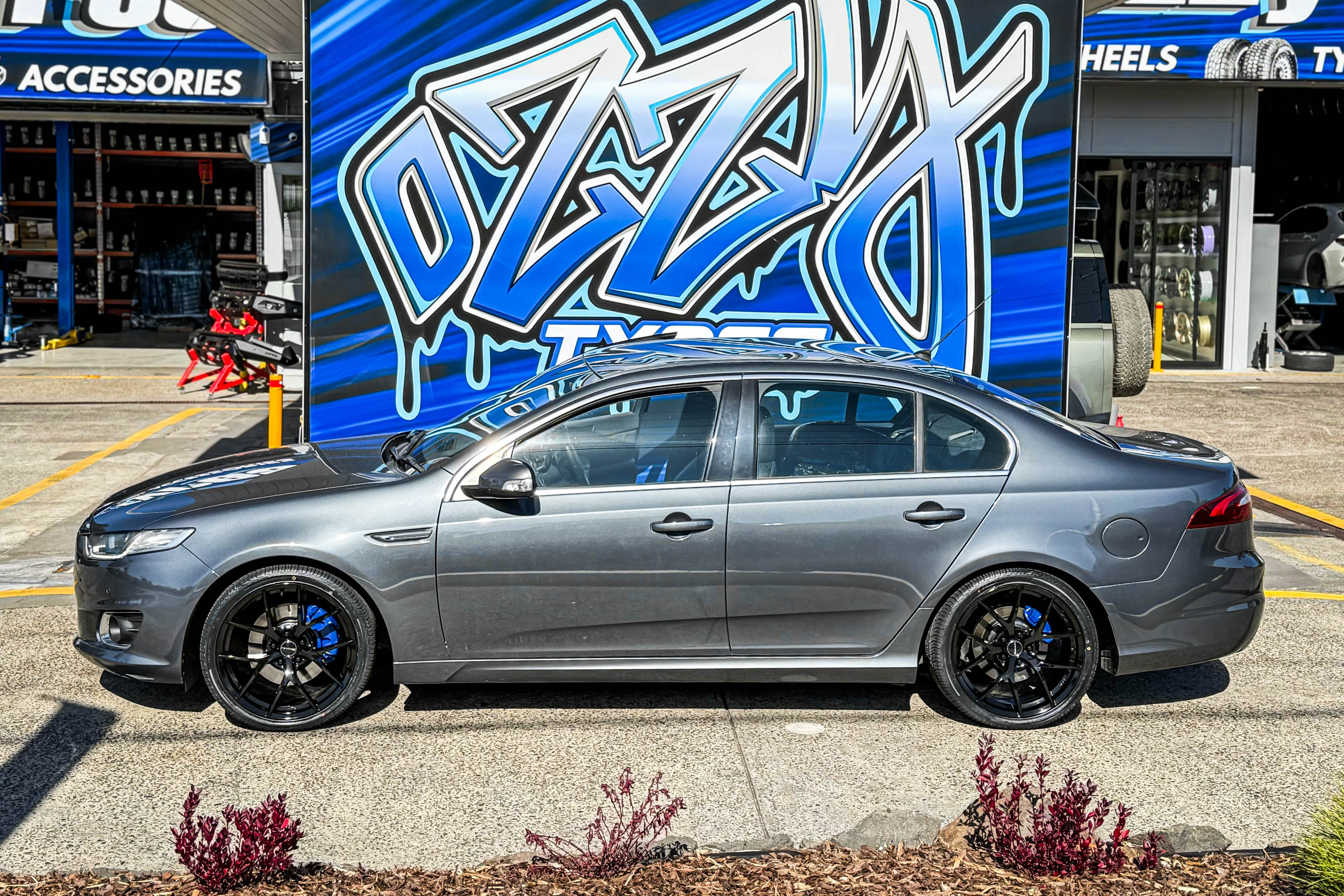 ford falcon hussla forged b5 gloss black wheel #19126
