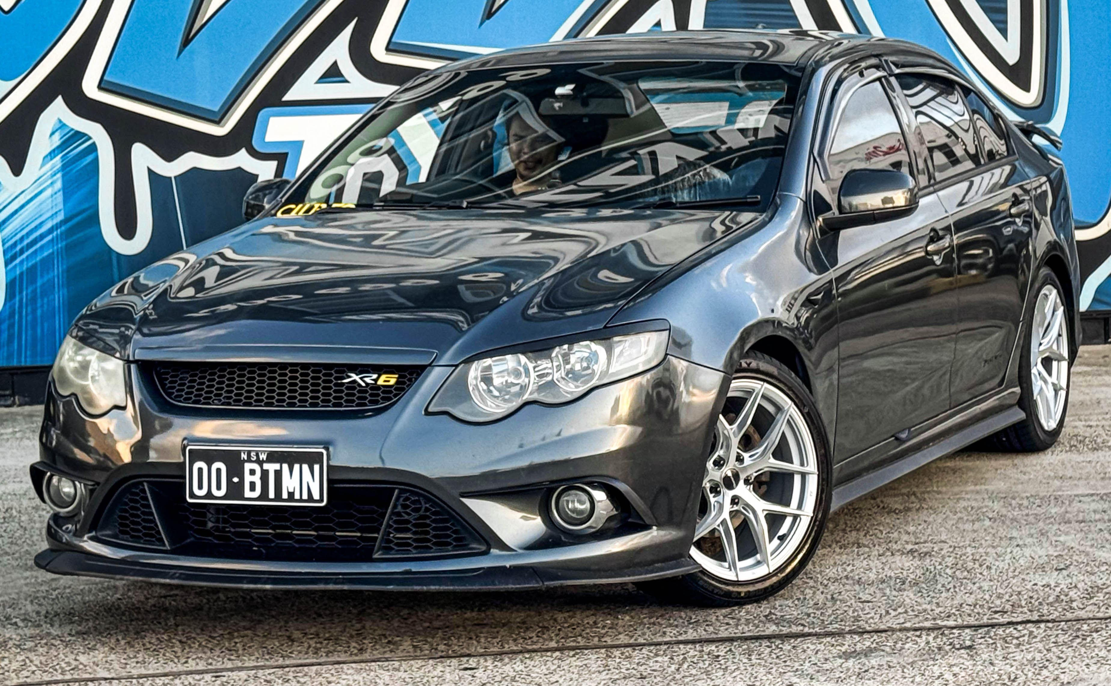 ford falcon hussla milan silver machined face wheel #19184