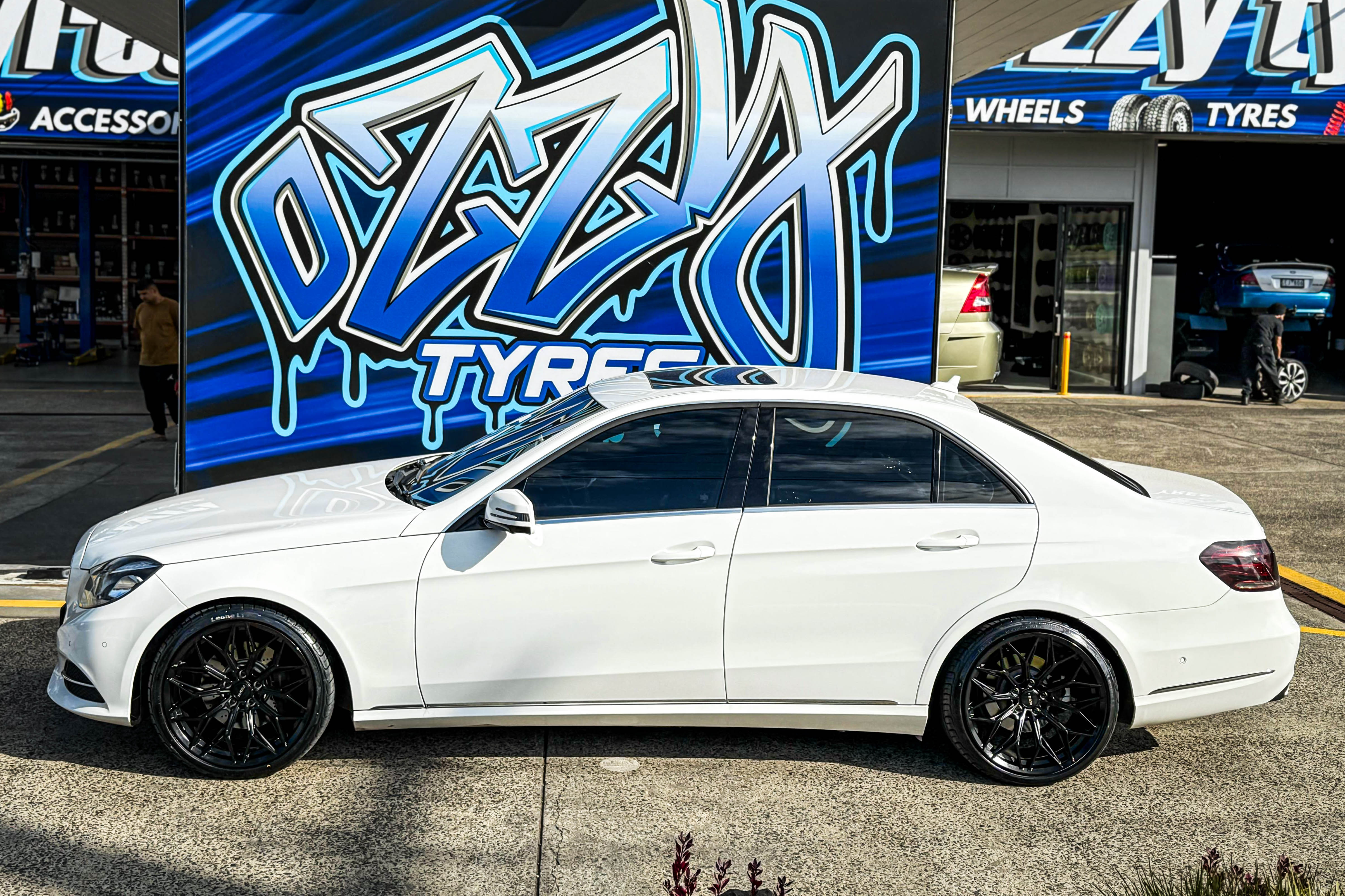 mercedes-benz c-class hussla lamine satin black wheel #19188