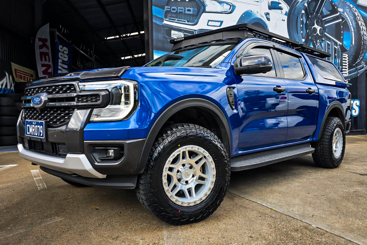 ford ranger hussla terror diamond cut machined wheel #19197