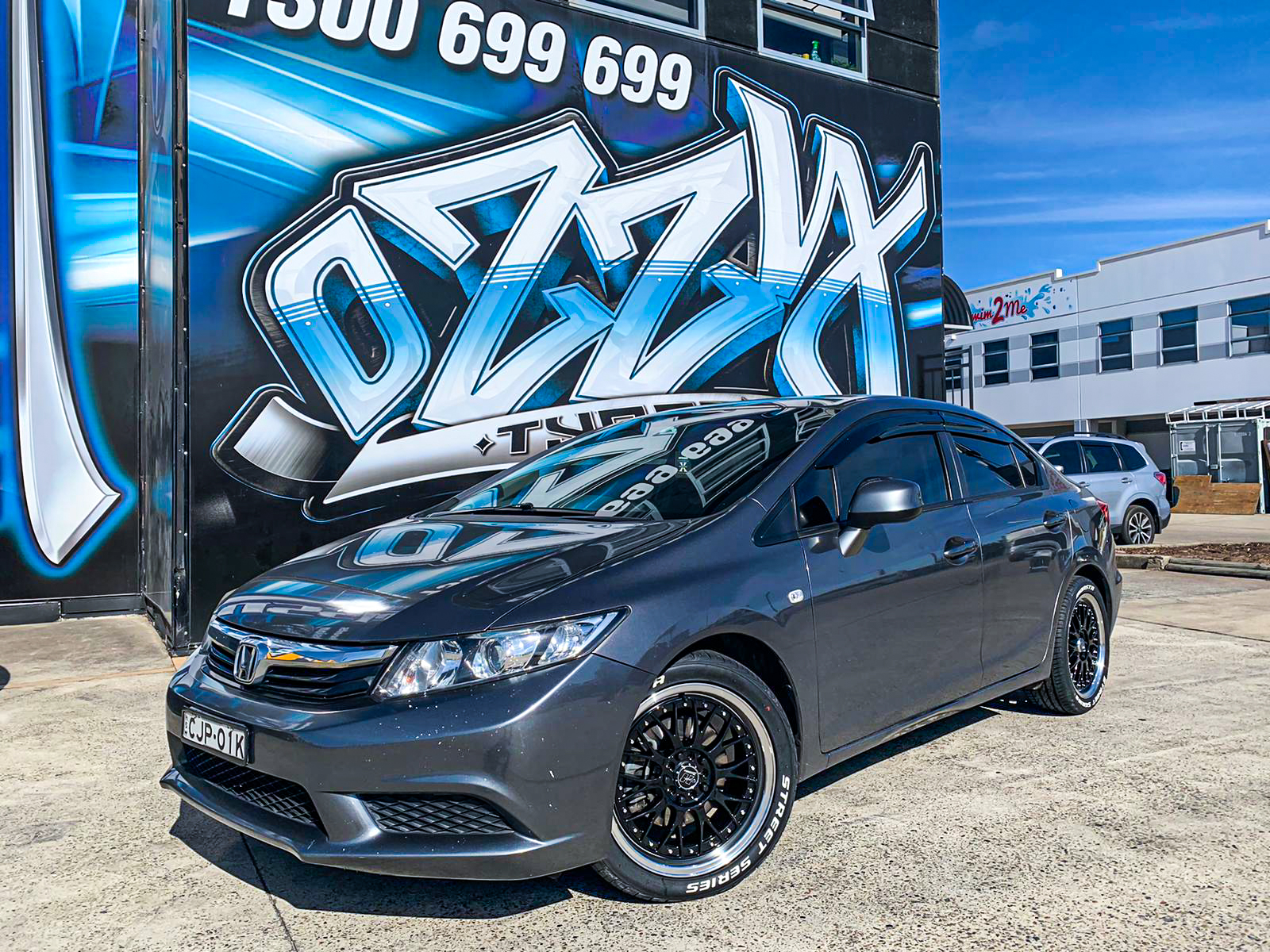 HONDA CITY HUSSLA 021 GLOSS BLACK MACHINED LIP #1926