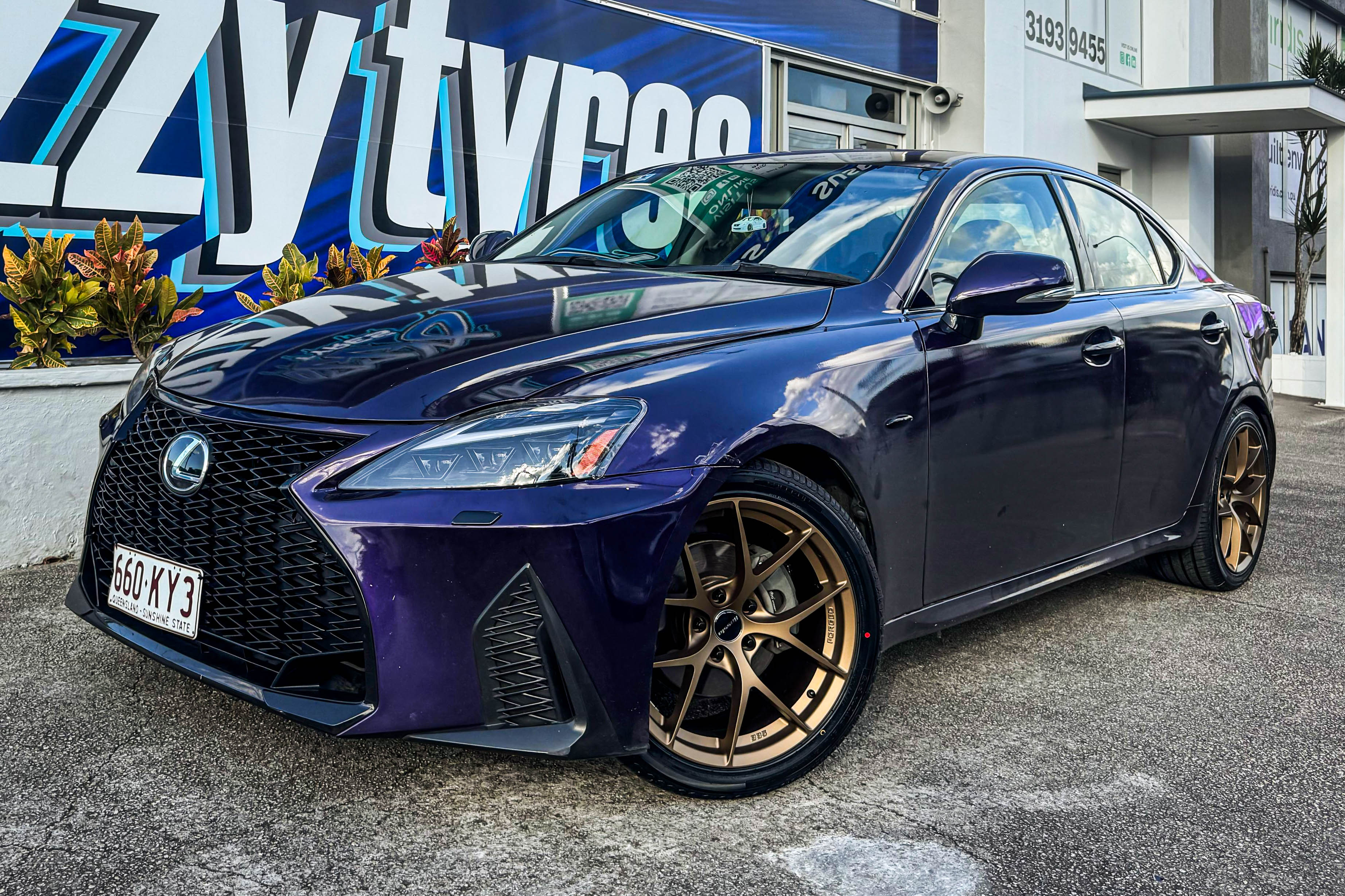 lexus is hussla forged b5 matte bronze wheel #19263