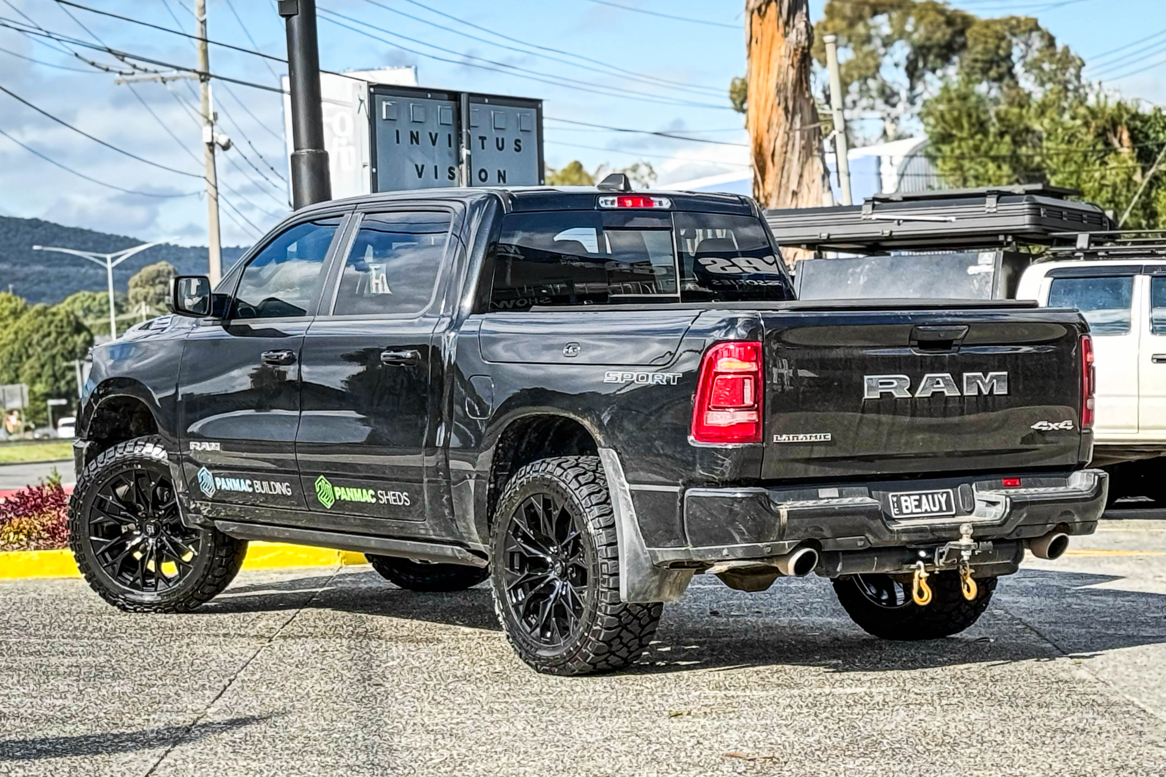 ram 1500 hussla phantom gloss black wheel #19268