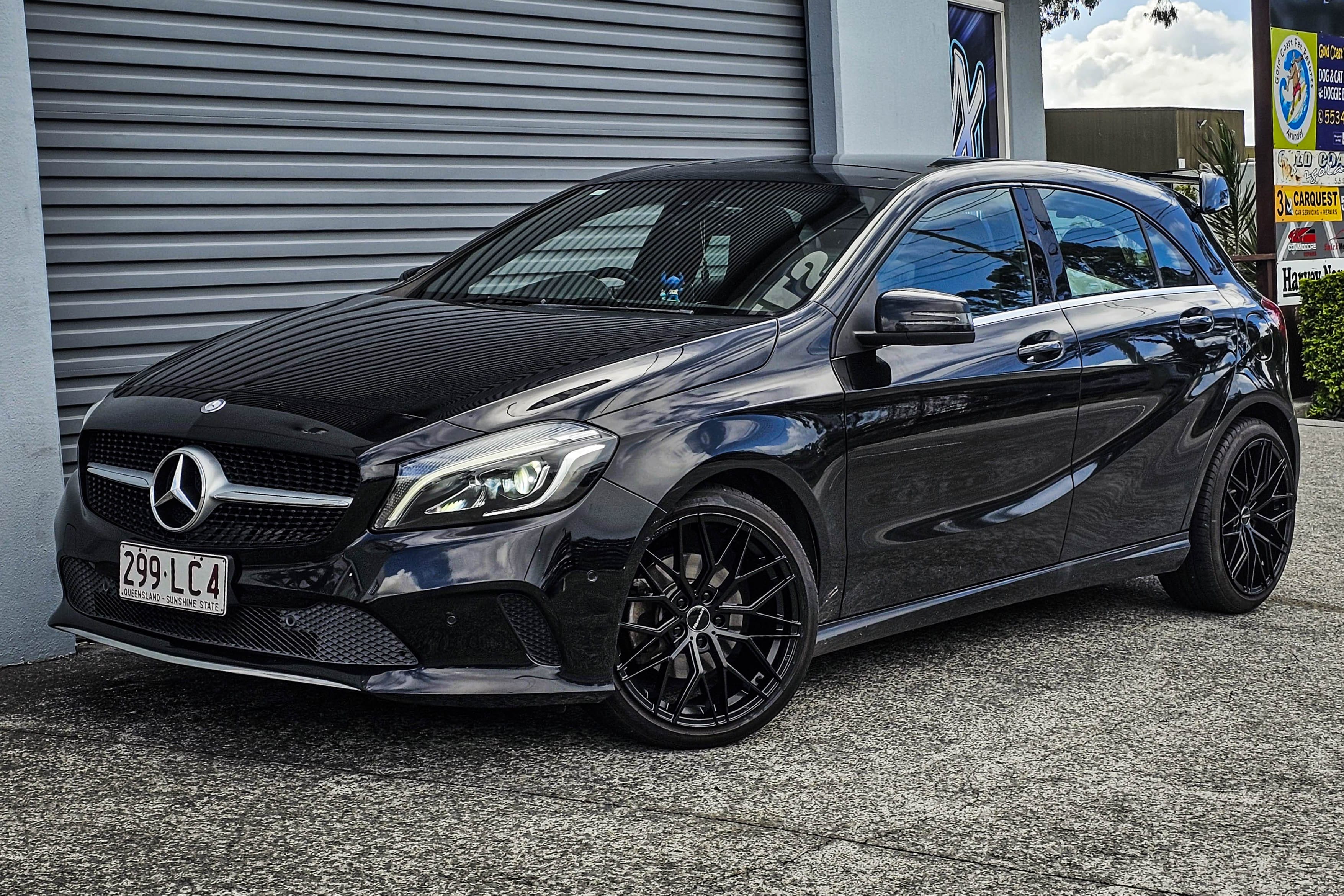 mercedes-benz a-class hussla london matte black wheel #19295