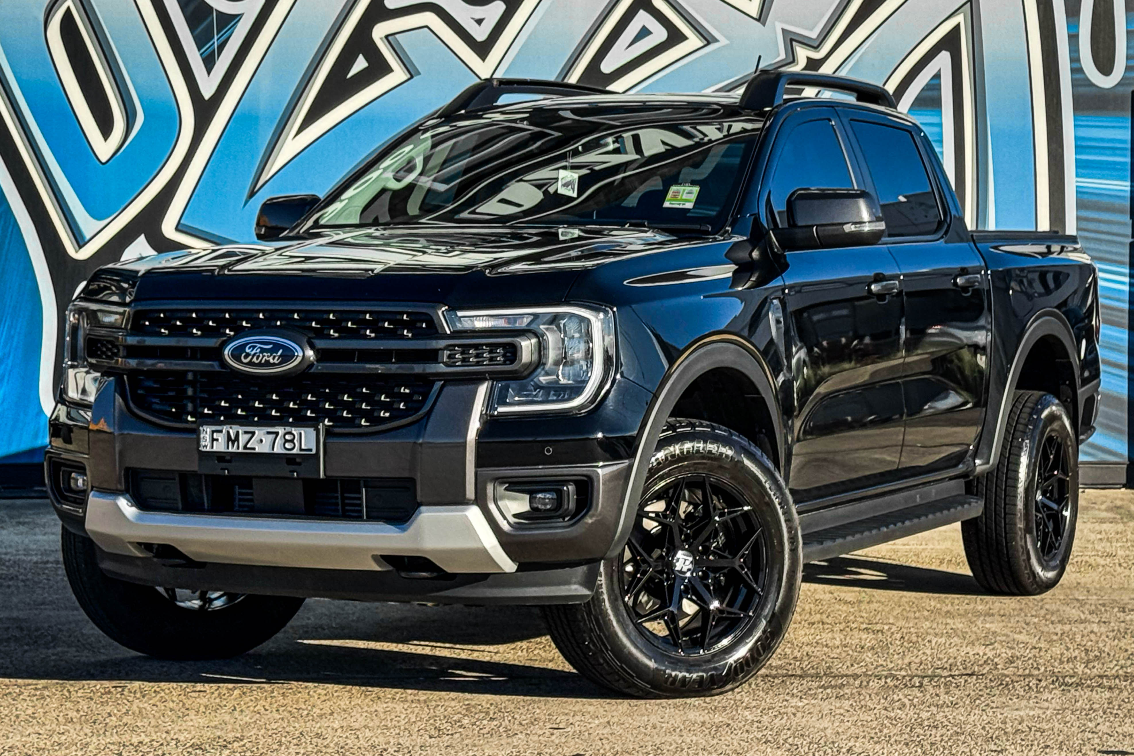 ford ranger hussla ghost gloss black wheel #19304