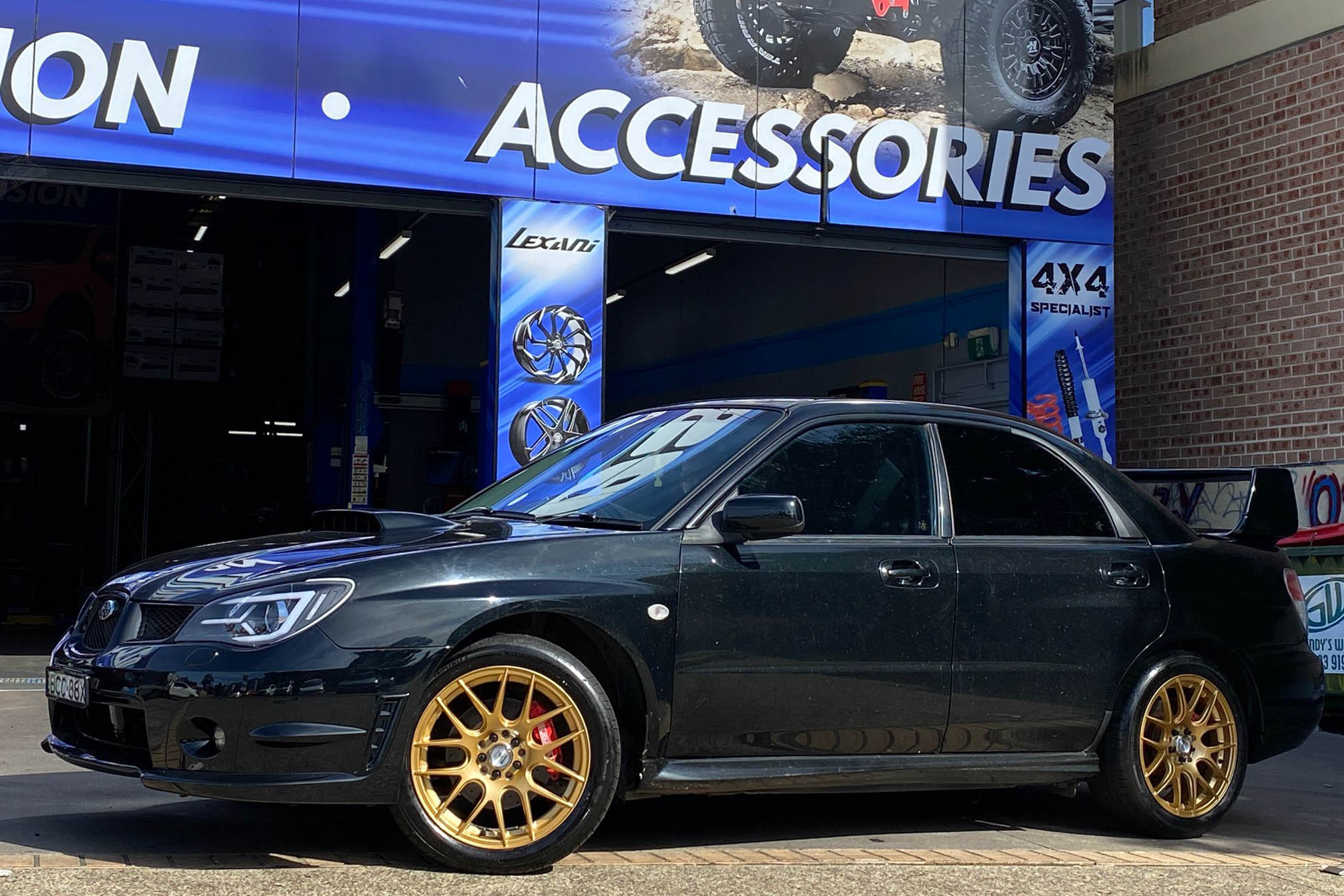 subaru wrx hussla 030 gold wheel #19308