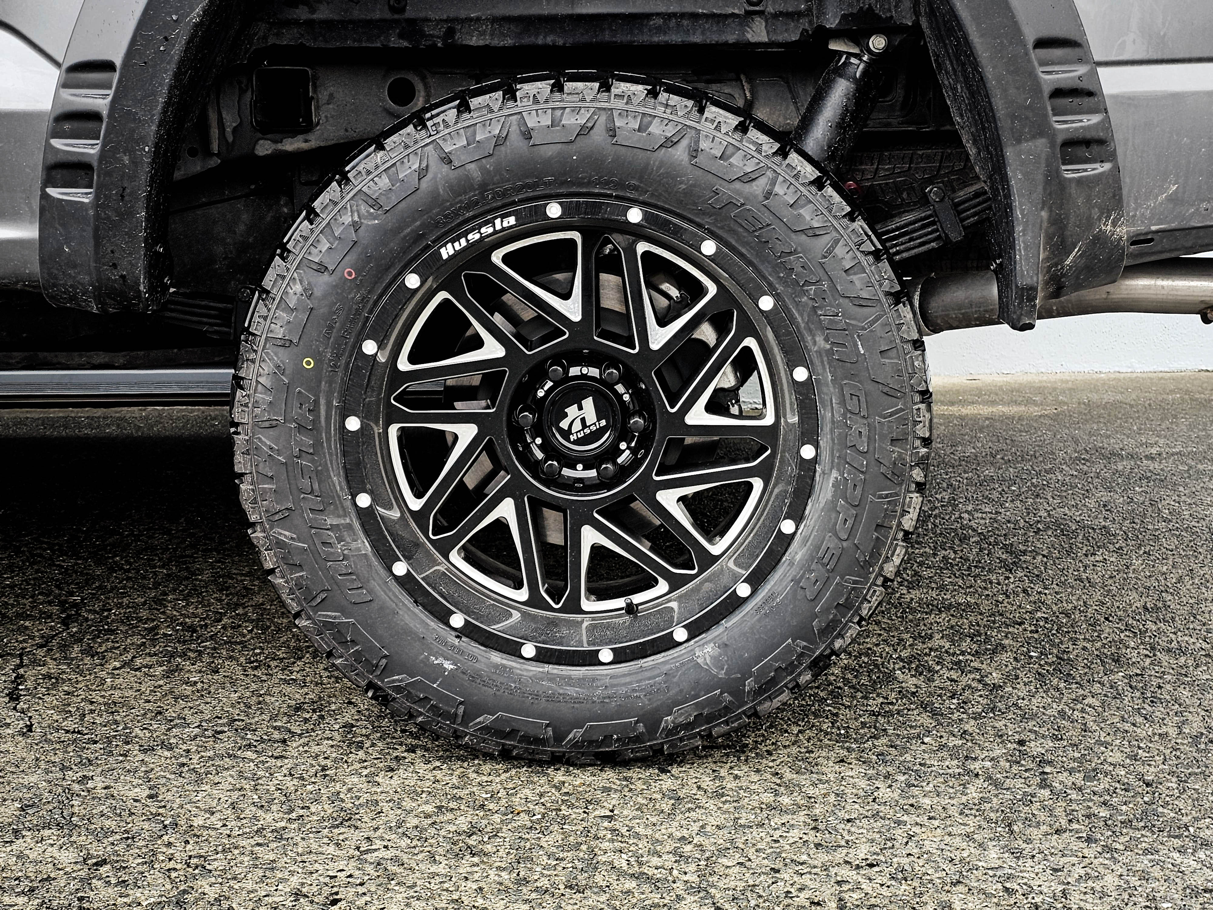 ford f-150 hussla tomahawk gloss black milled wheel #19342