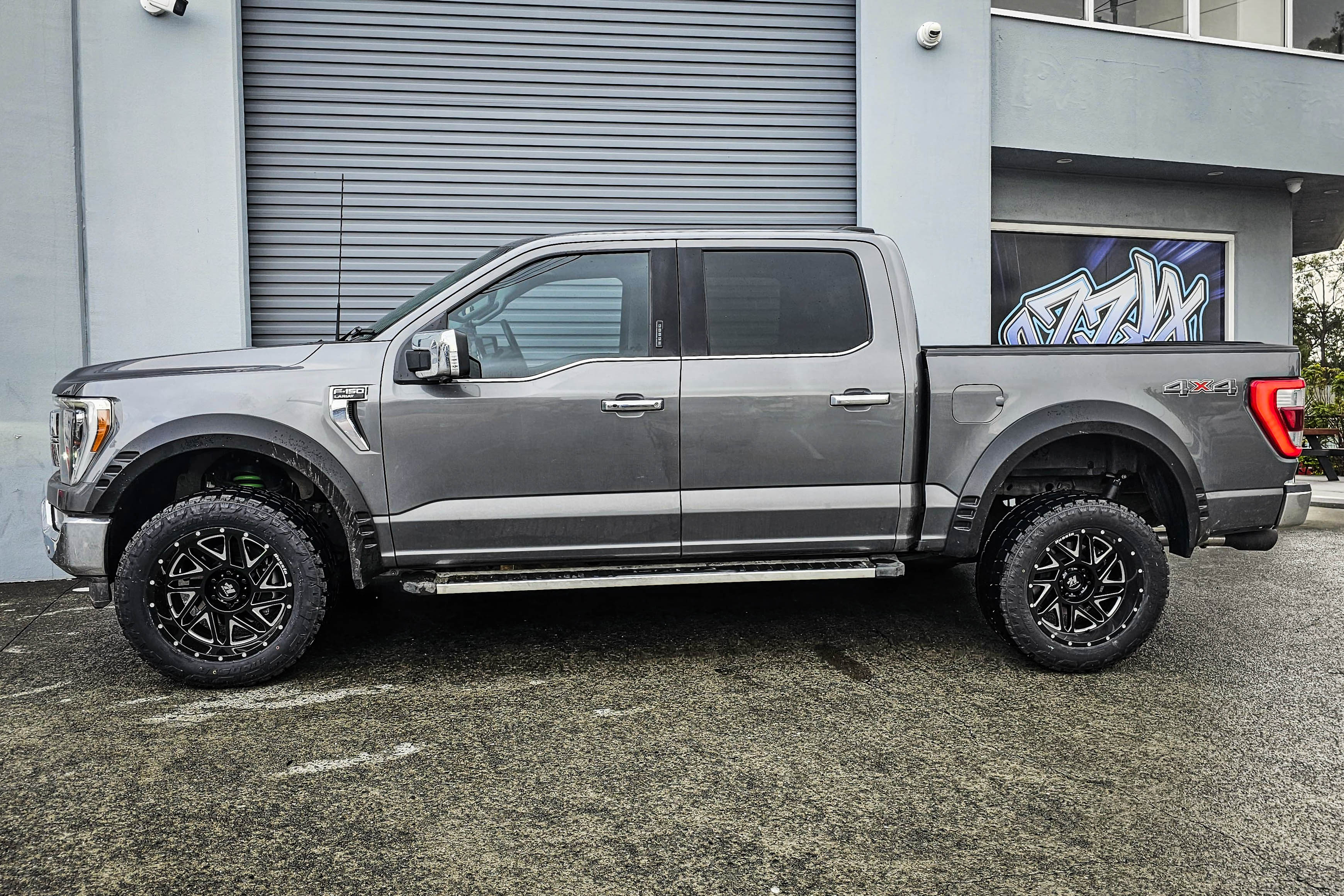 ford f-150 hussla tomahawk gloss black milled wheel #19342