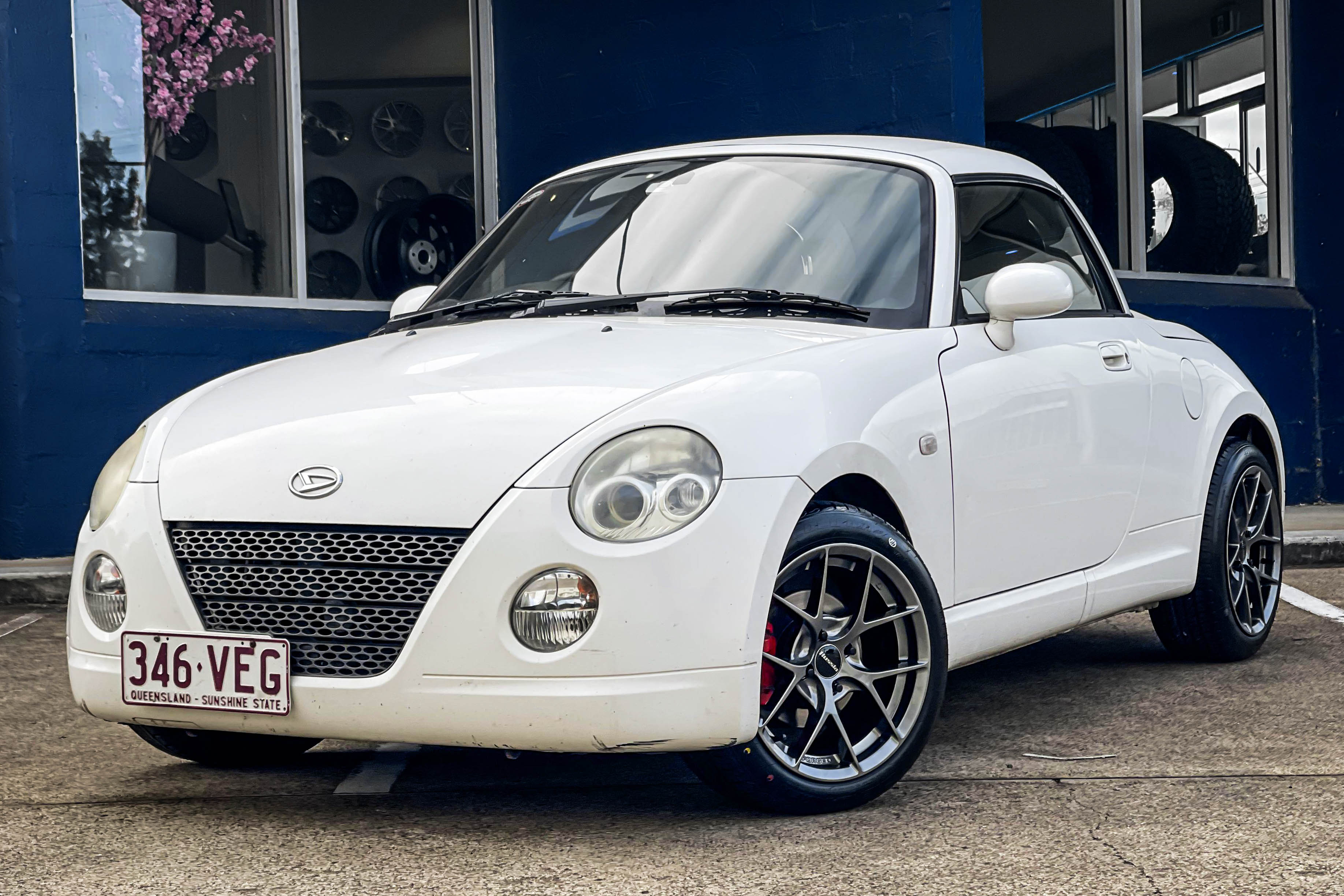 daihatsu copen hussla forged b5 diamond black wheel #19353
