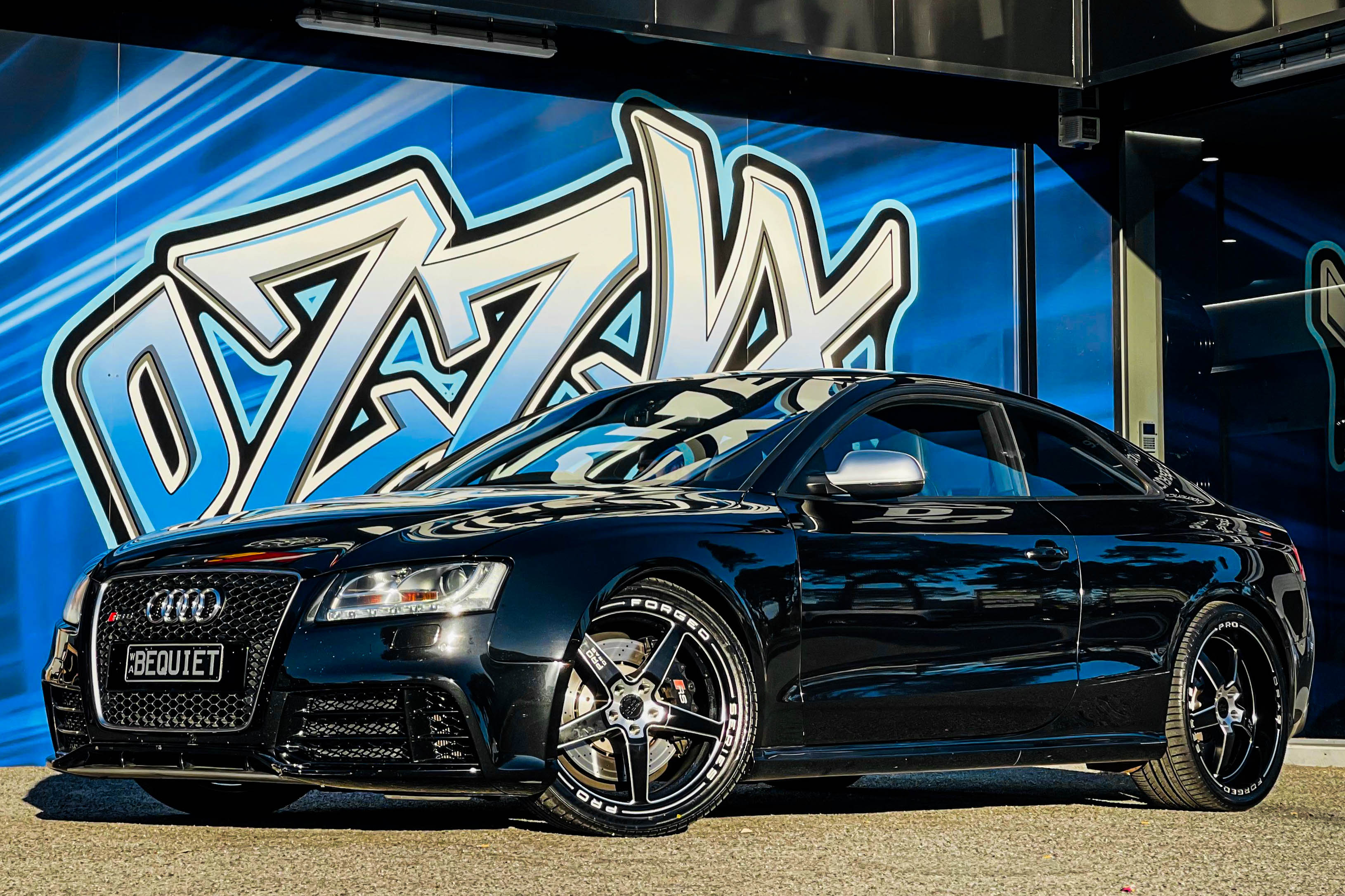 audi rs5 pro drag pd1 black lip wheel #19414