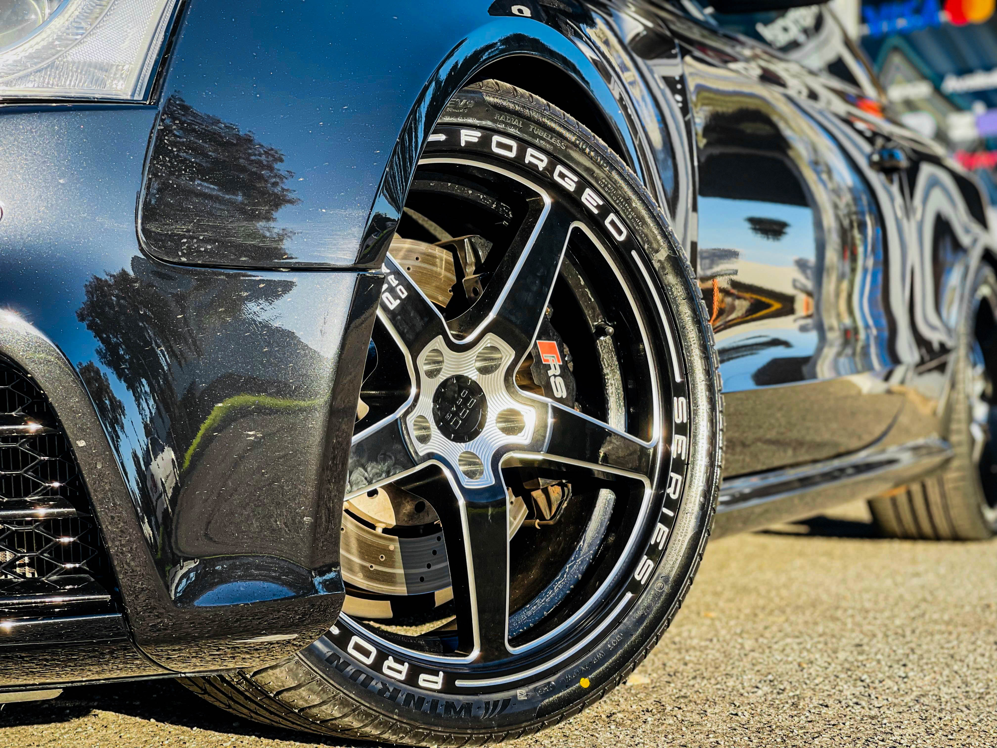 audi rs5 pro drag pd1 black lip wheel #19414