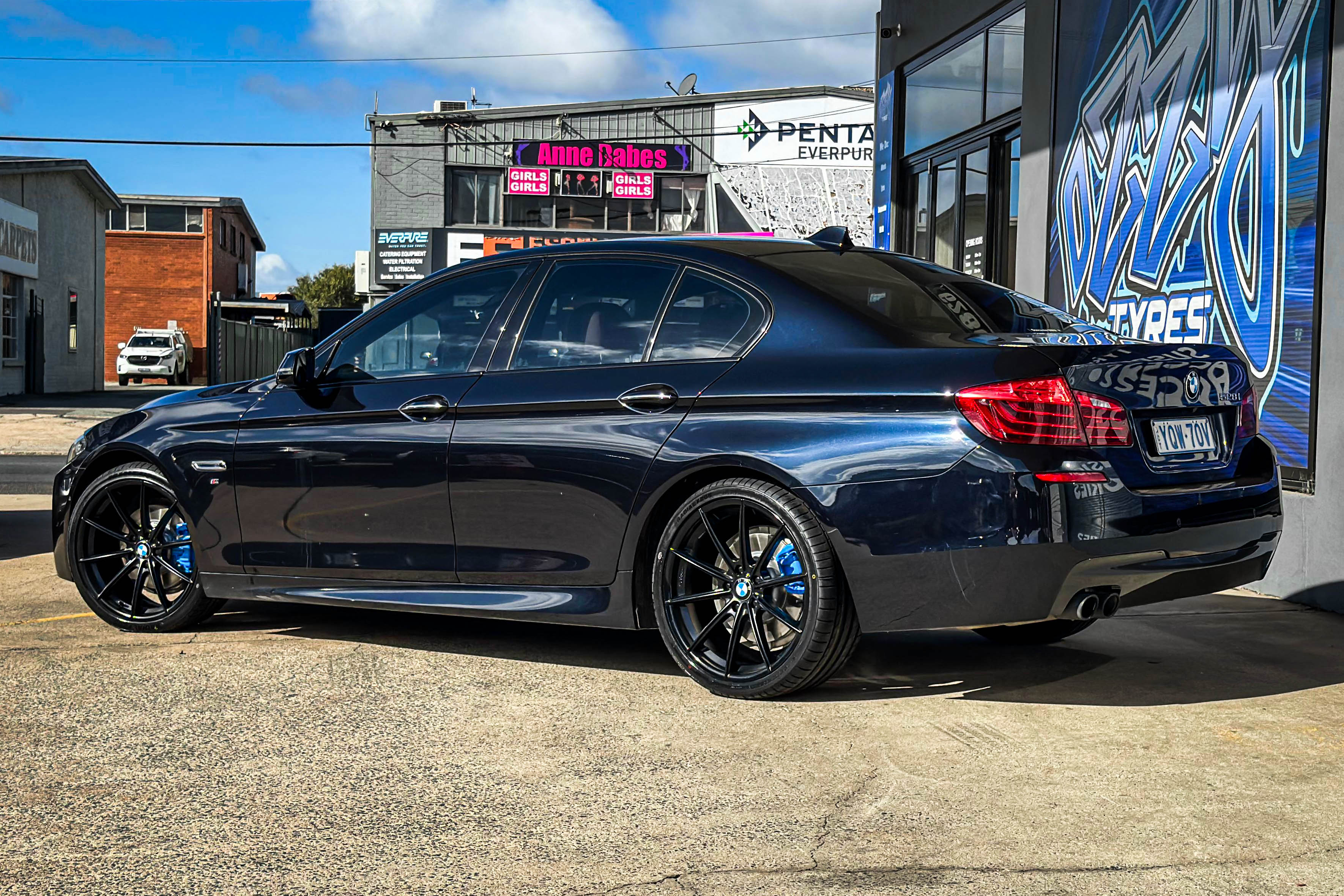 bmw 5 series hussla moz matte black wheel #19560