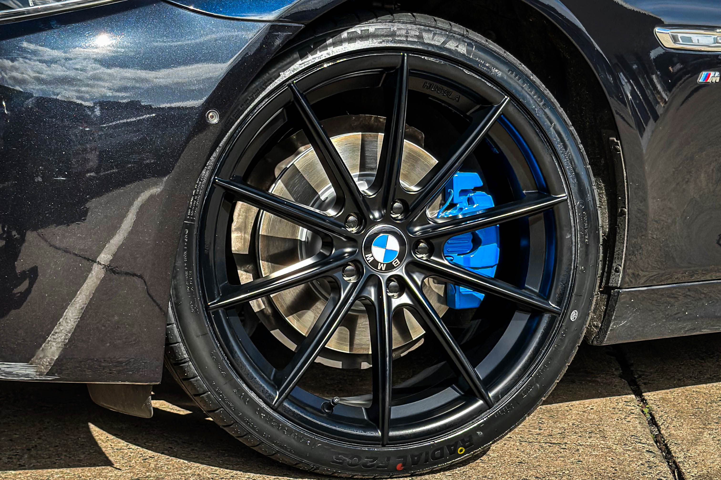 bmw 5 series hussla moz matte black wheel #19560