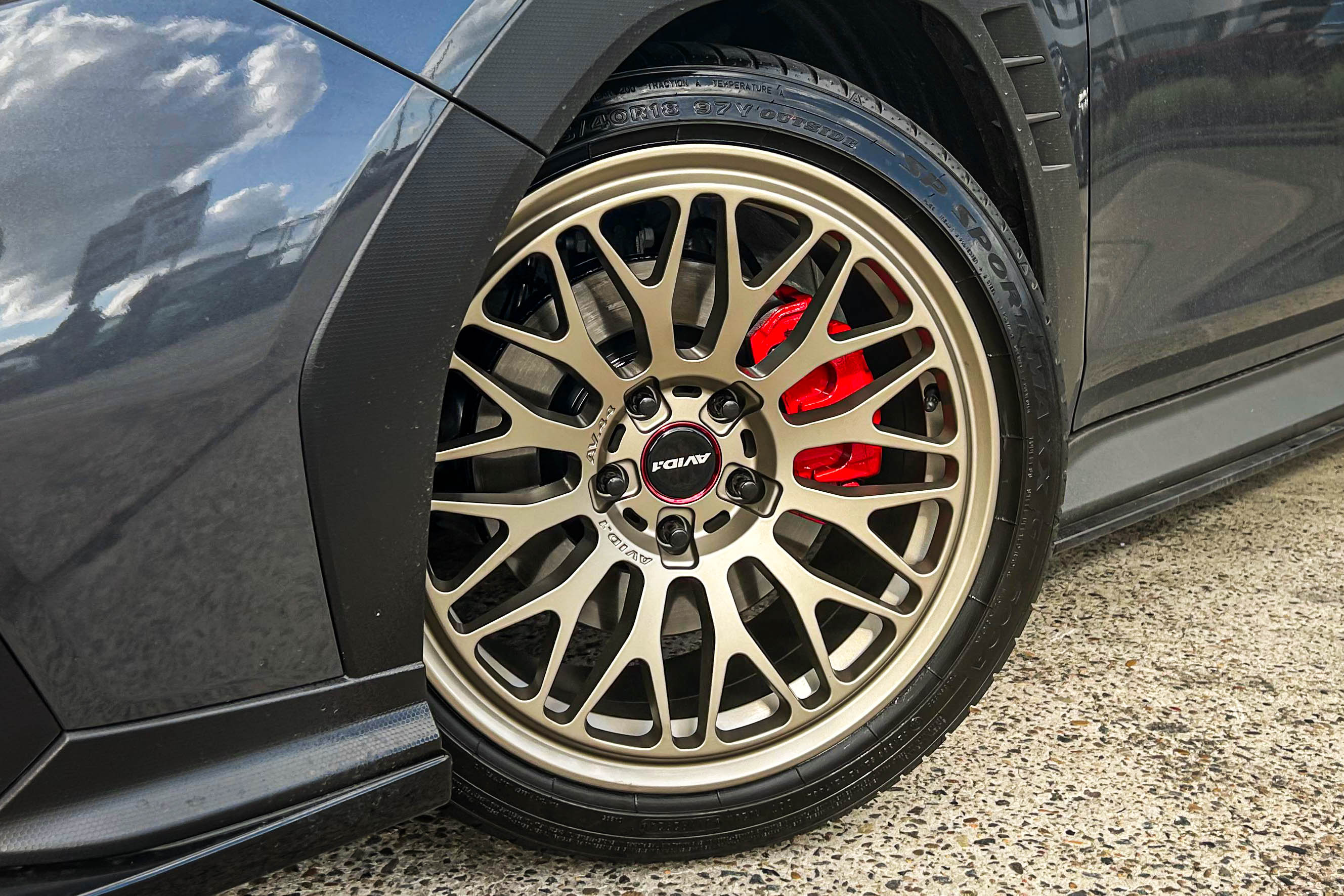 subaru wrx avid av-44 matte bronze wheel #19618