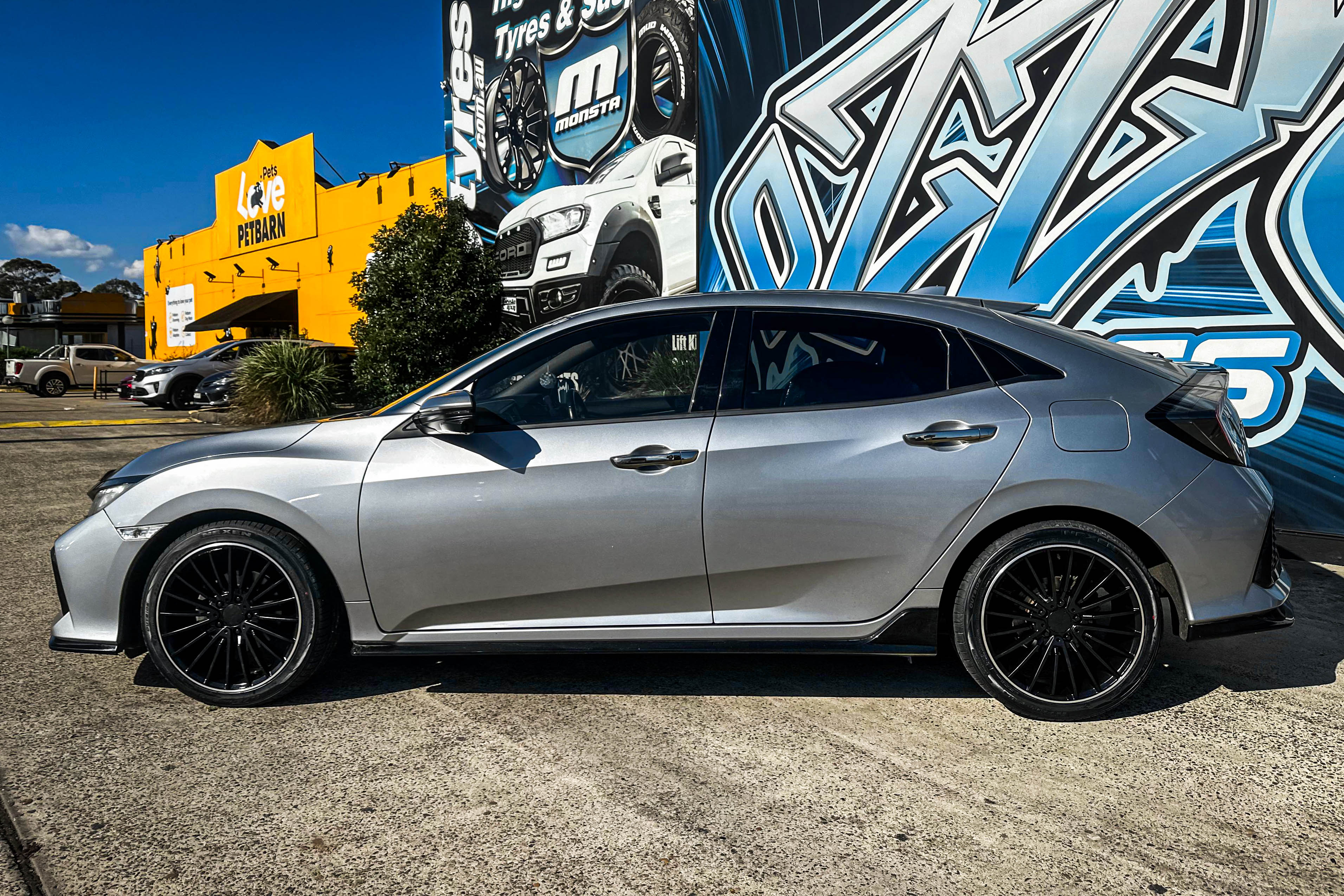 honda civic euro spec replica multi 457 satin black machined lip wheel ...