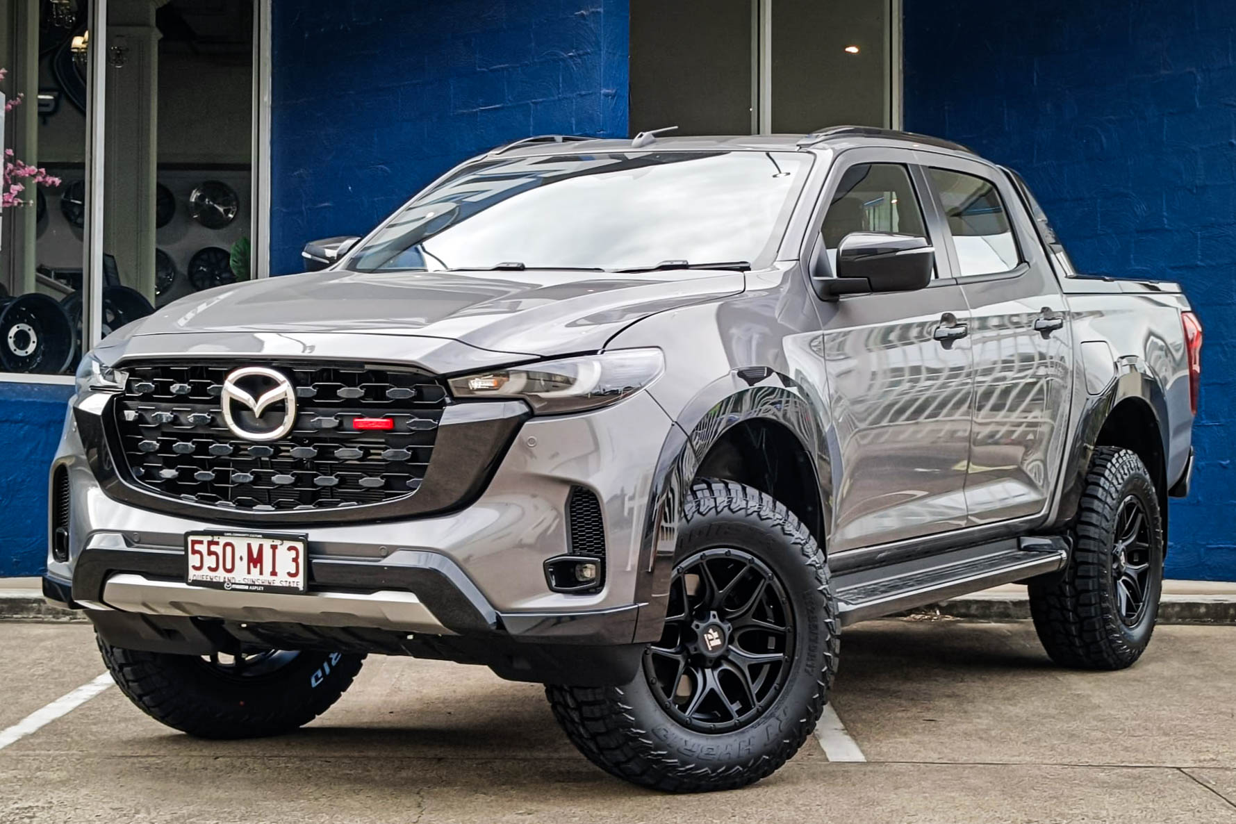 mazda bt-50 hussla beretta matte black wheel #19641