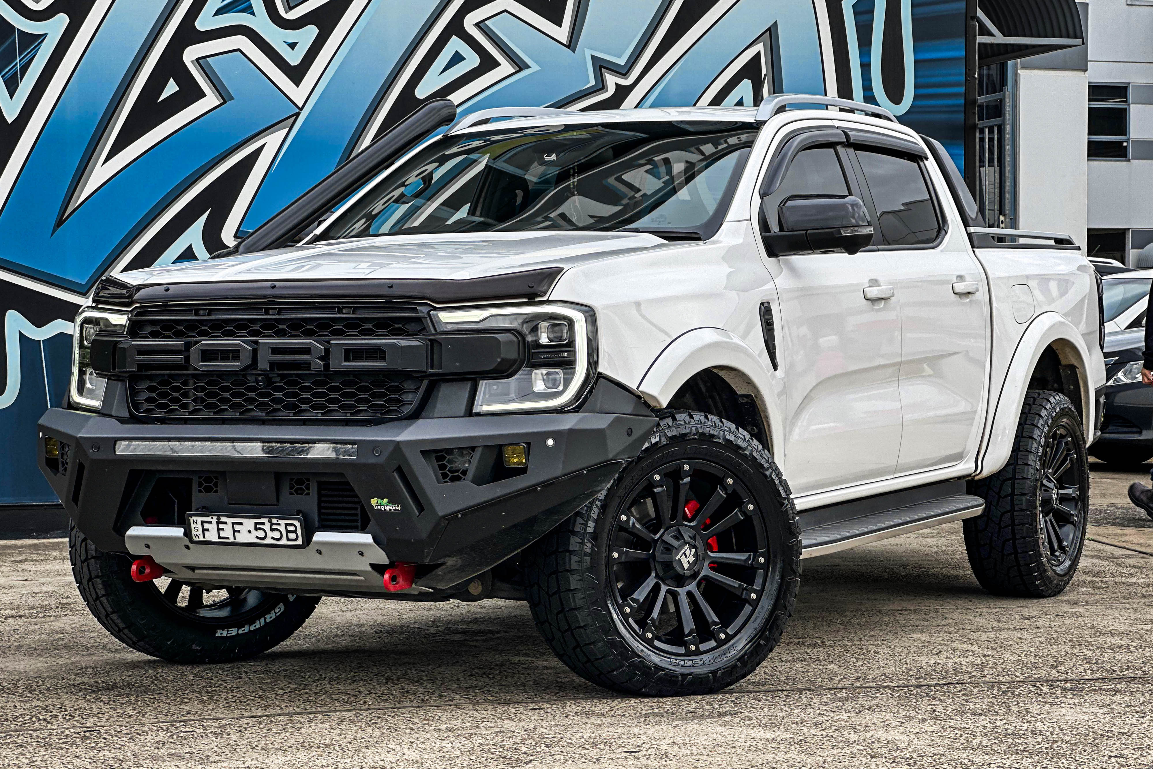 ford ranger hussla ambush matte black wheel #19643