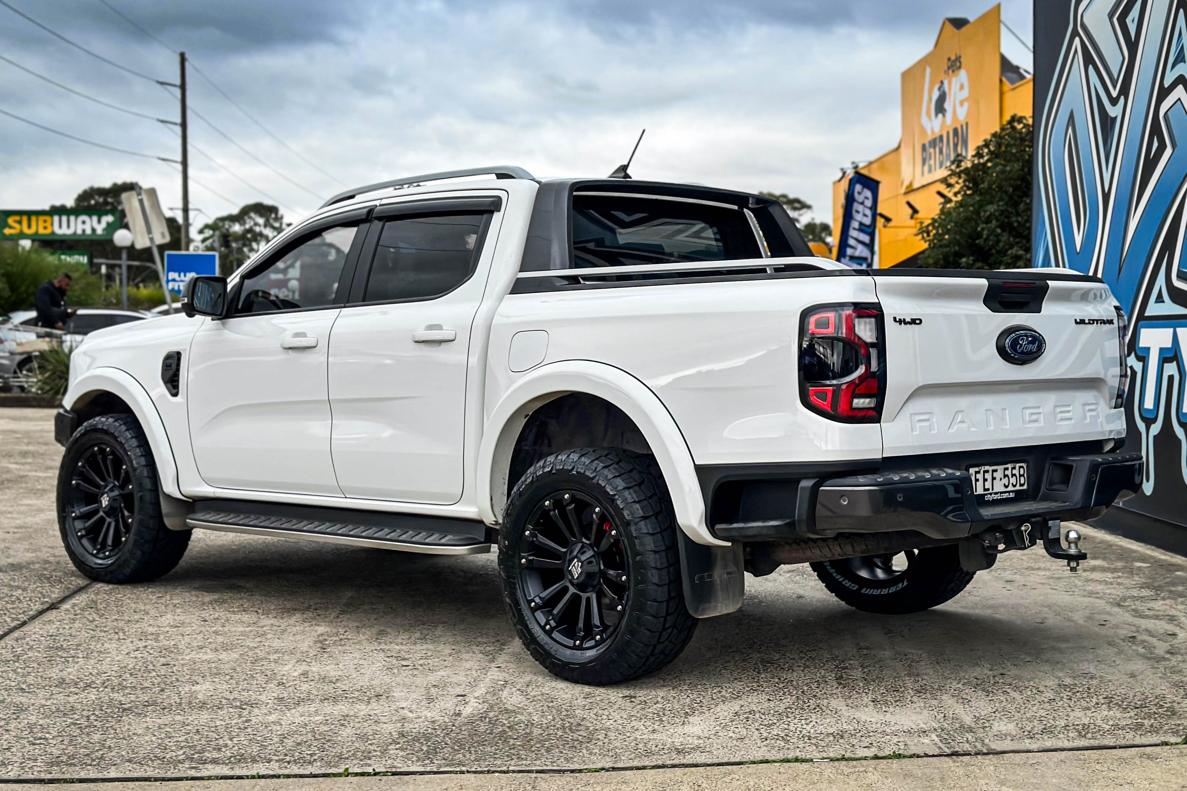 ford ranger hussla ambush matte black wheel #19643