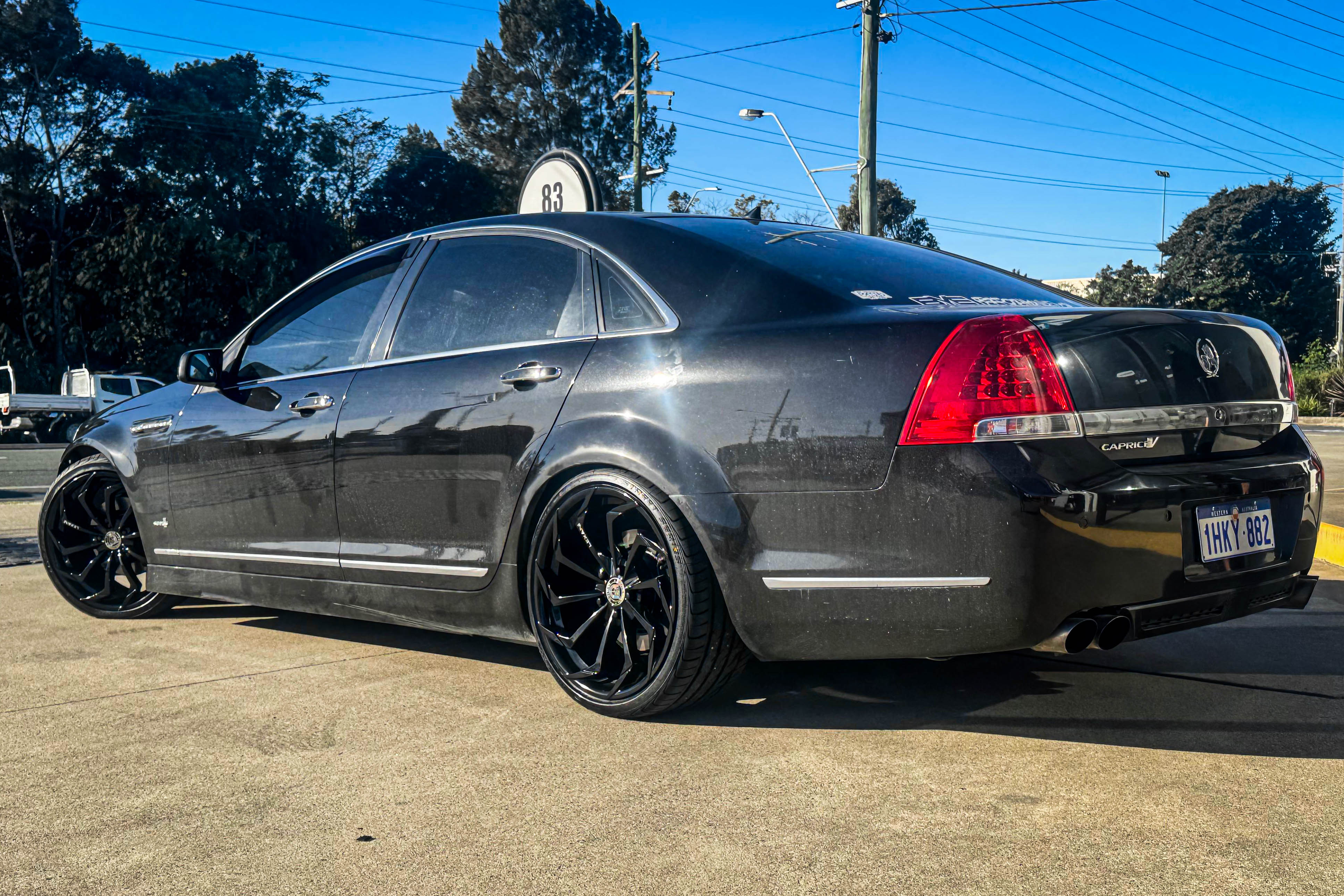 holden caprice lexani static full gloss black wheel #19661