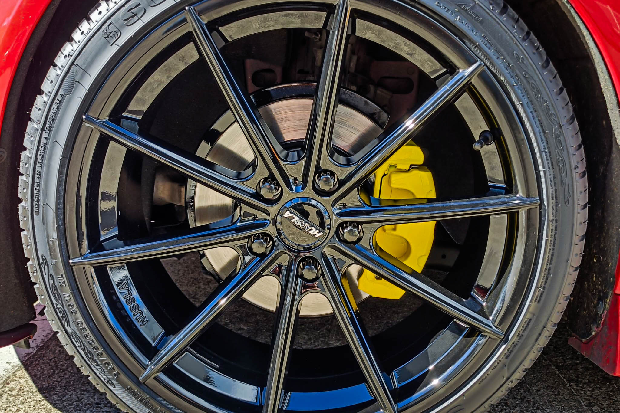 holden commodore hussla moz gloss black wheel #19664