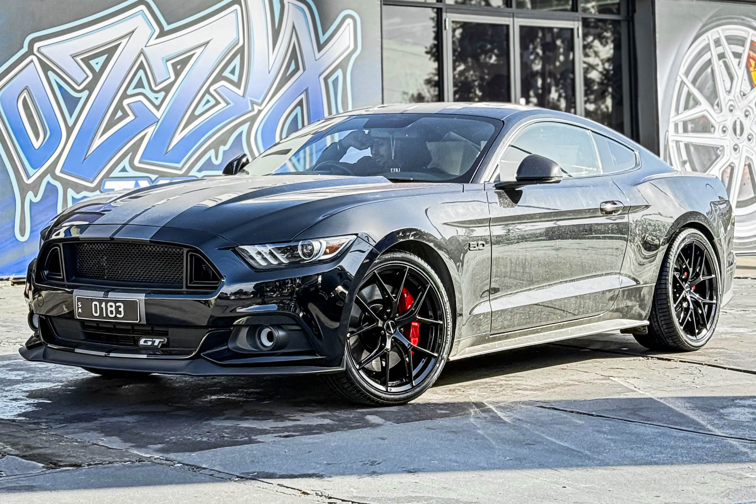 ford mustang hussla forged b6 gloss black wheel #19691